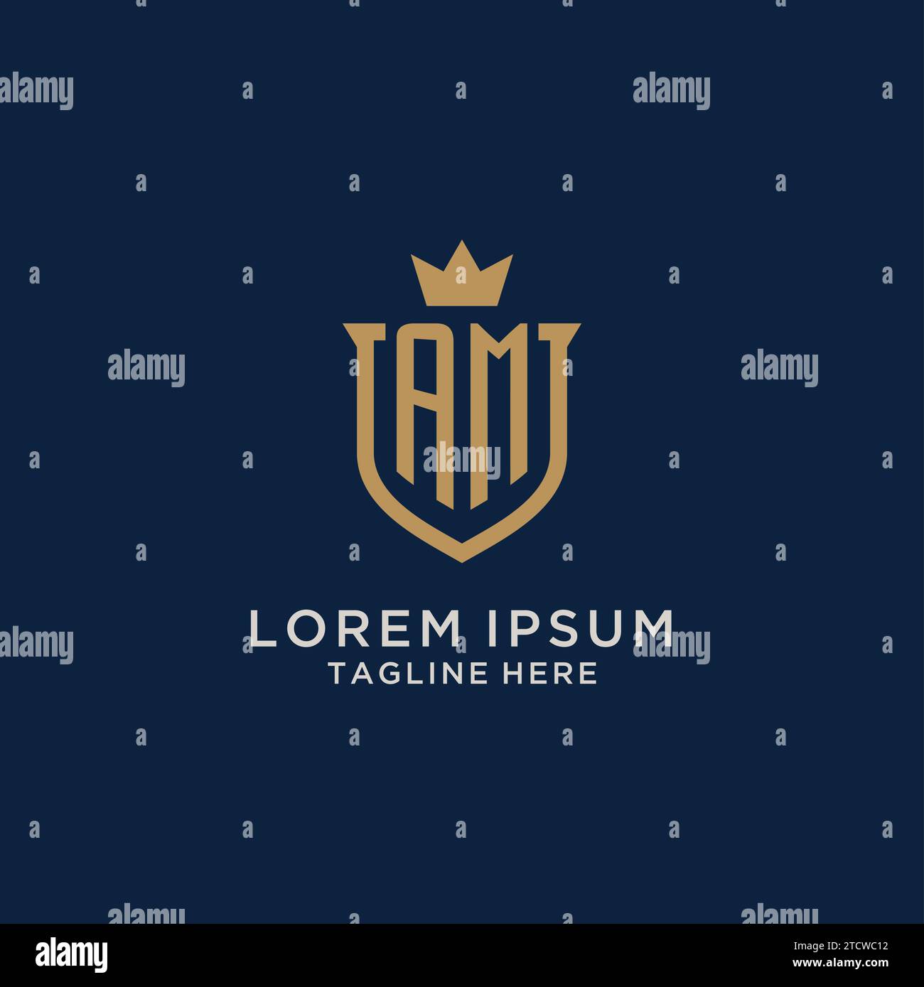 AM initial shield crown logo vector graphic Stock Vector Image & Art ...