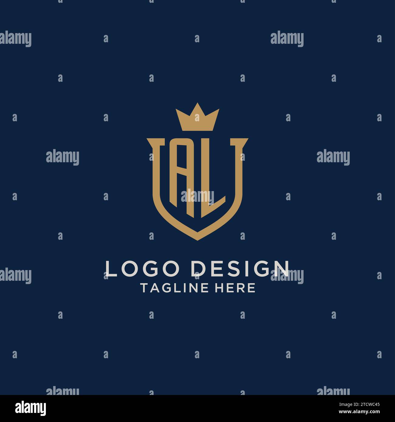 Logo initial letters al vector vectors hi-res stock photography and ...