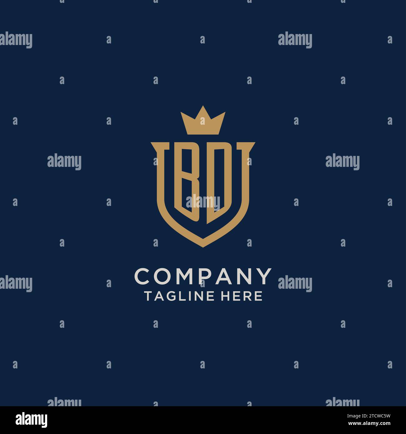 Logo initial letters bd vector vectors hi-res stock photography and ...