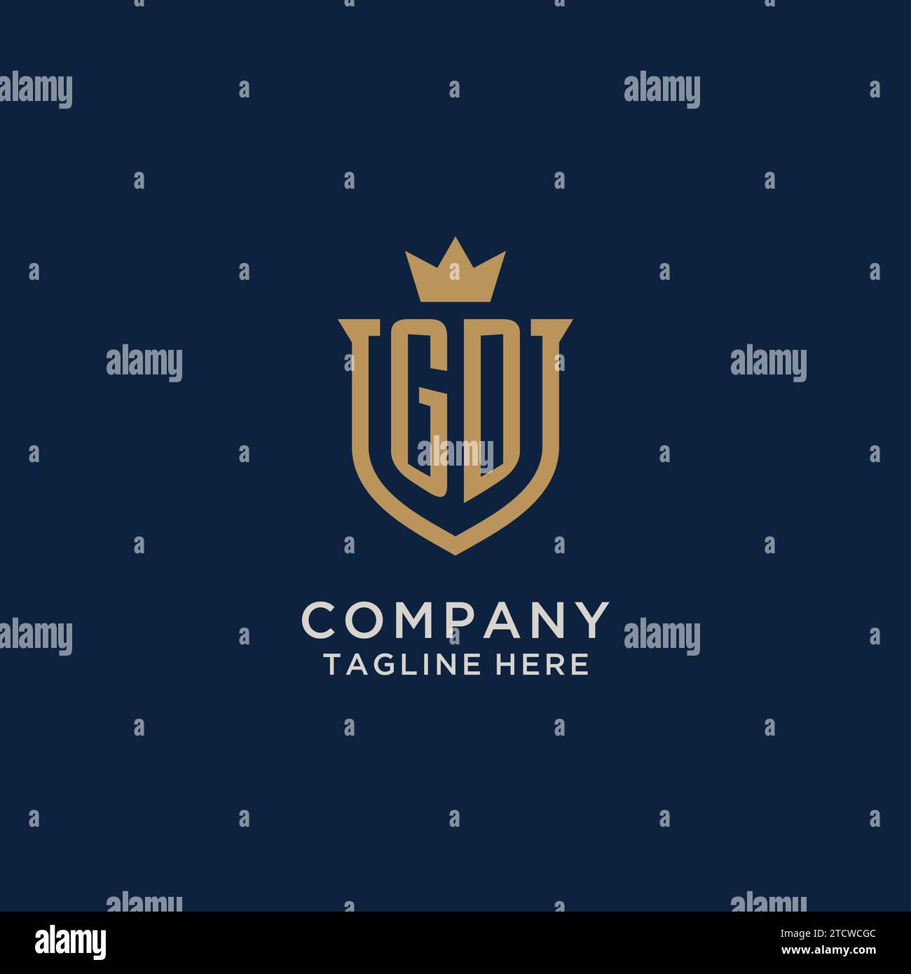 GD initial shield crown logo vector graphic Stock Vector Image & Art ...