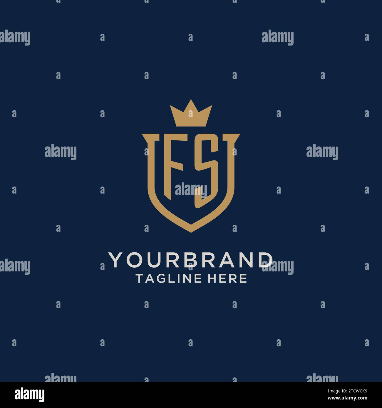 FS initial shield crown logo vector graphic Stock Vector Image & Art ...