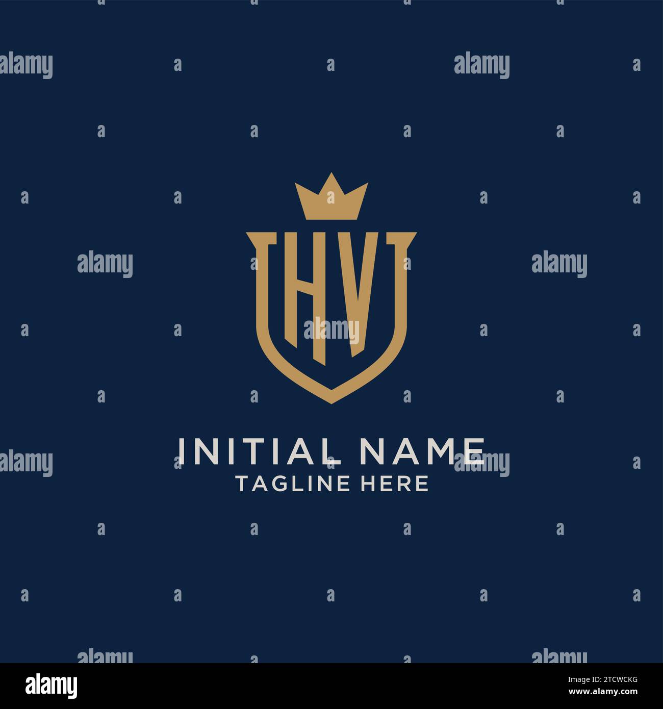 HV initial shield crown logo vector graphic Stock Vector Image & Art - Alamy