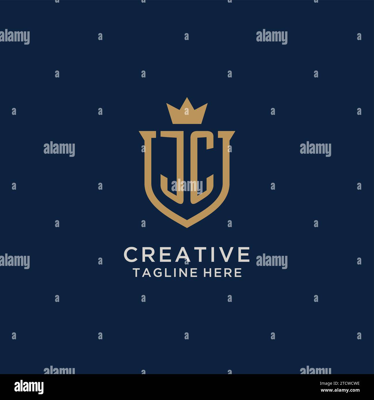 JC initial shield crown logo vector graphic Stock Vector Image & Art - Alamy