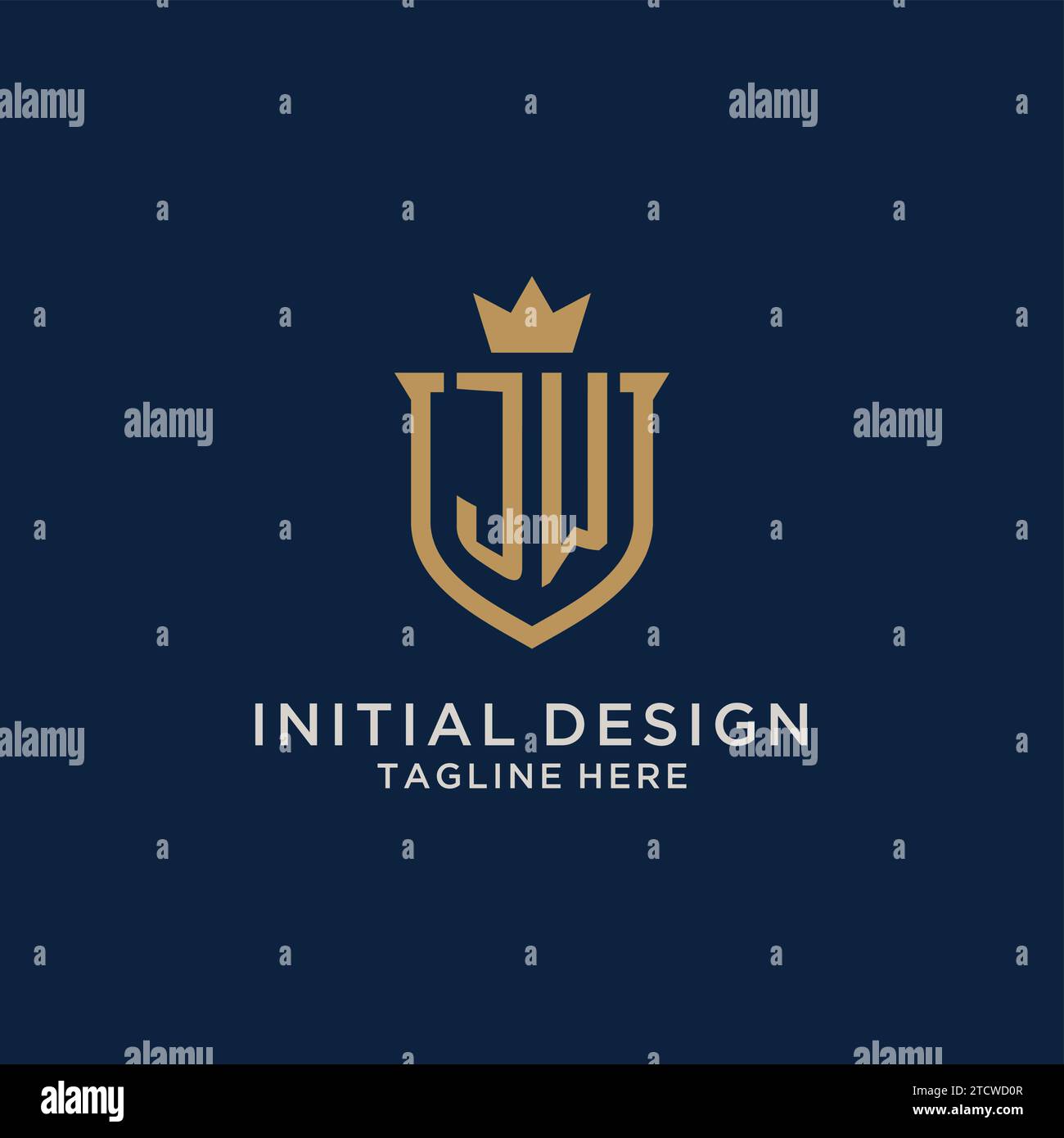 JW initial shield crown logo vector graphic Stock Vector Image & Art ...
