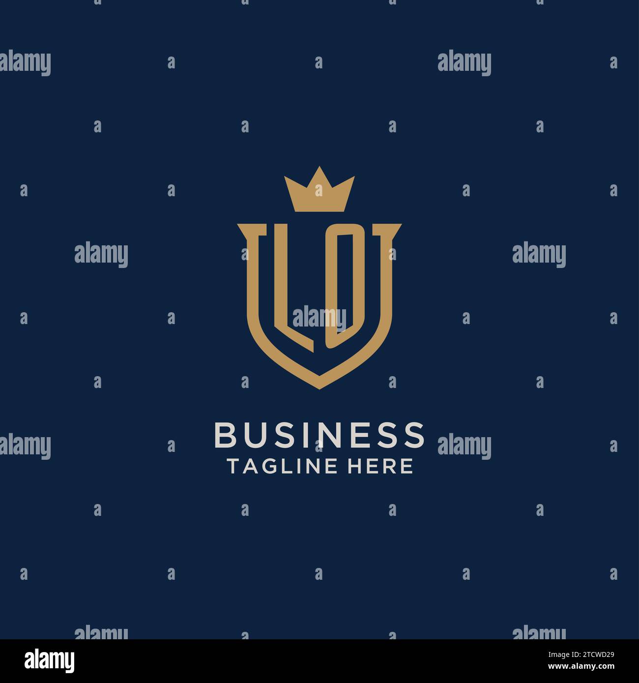 LO initial shield crown logo vector graphic Stock Vector Image & Art - Alamy