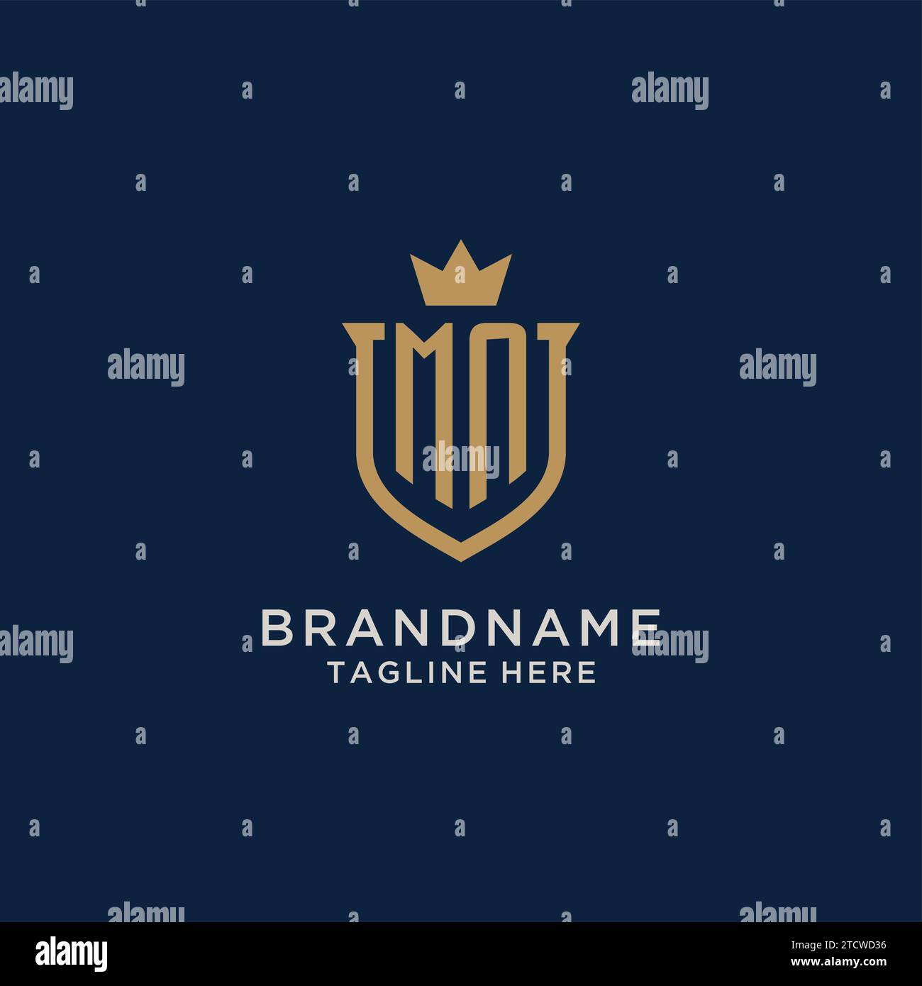 MN initial shield crown logo vector graphic Stock Vector Image & Art ...