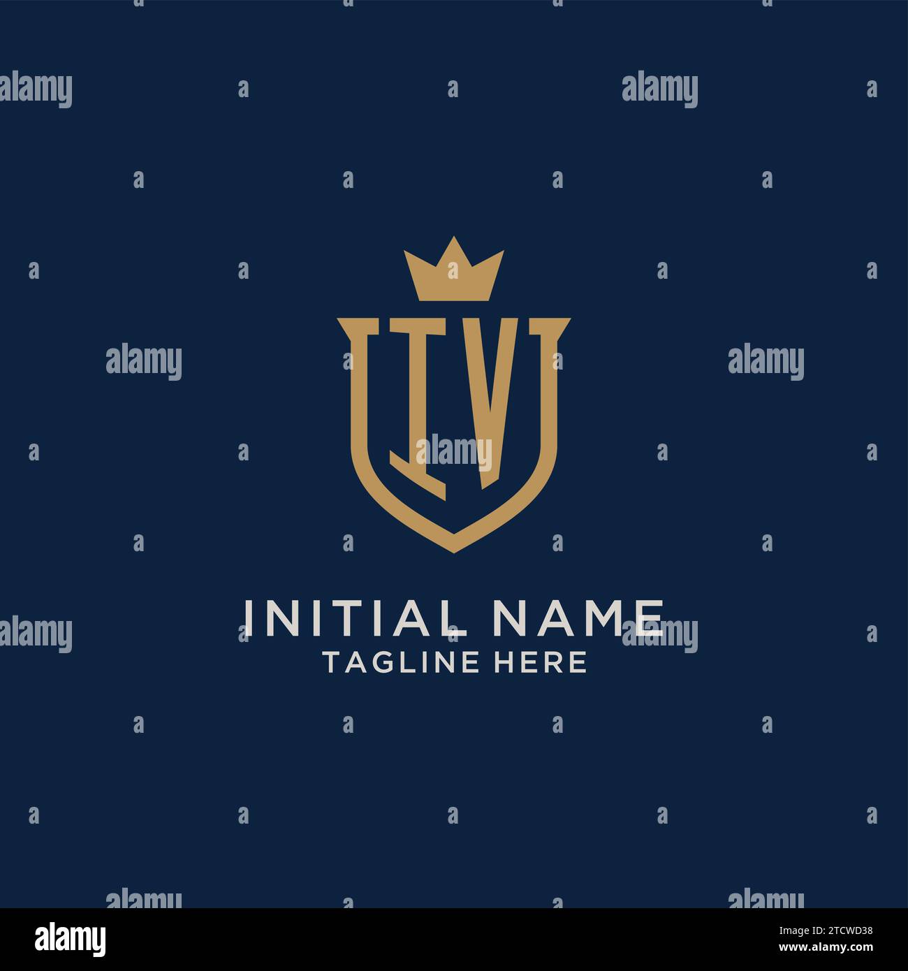 IV initial shield crown logo vector graphic Stock Vector Image & Art - Alamy