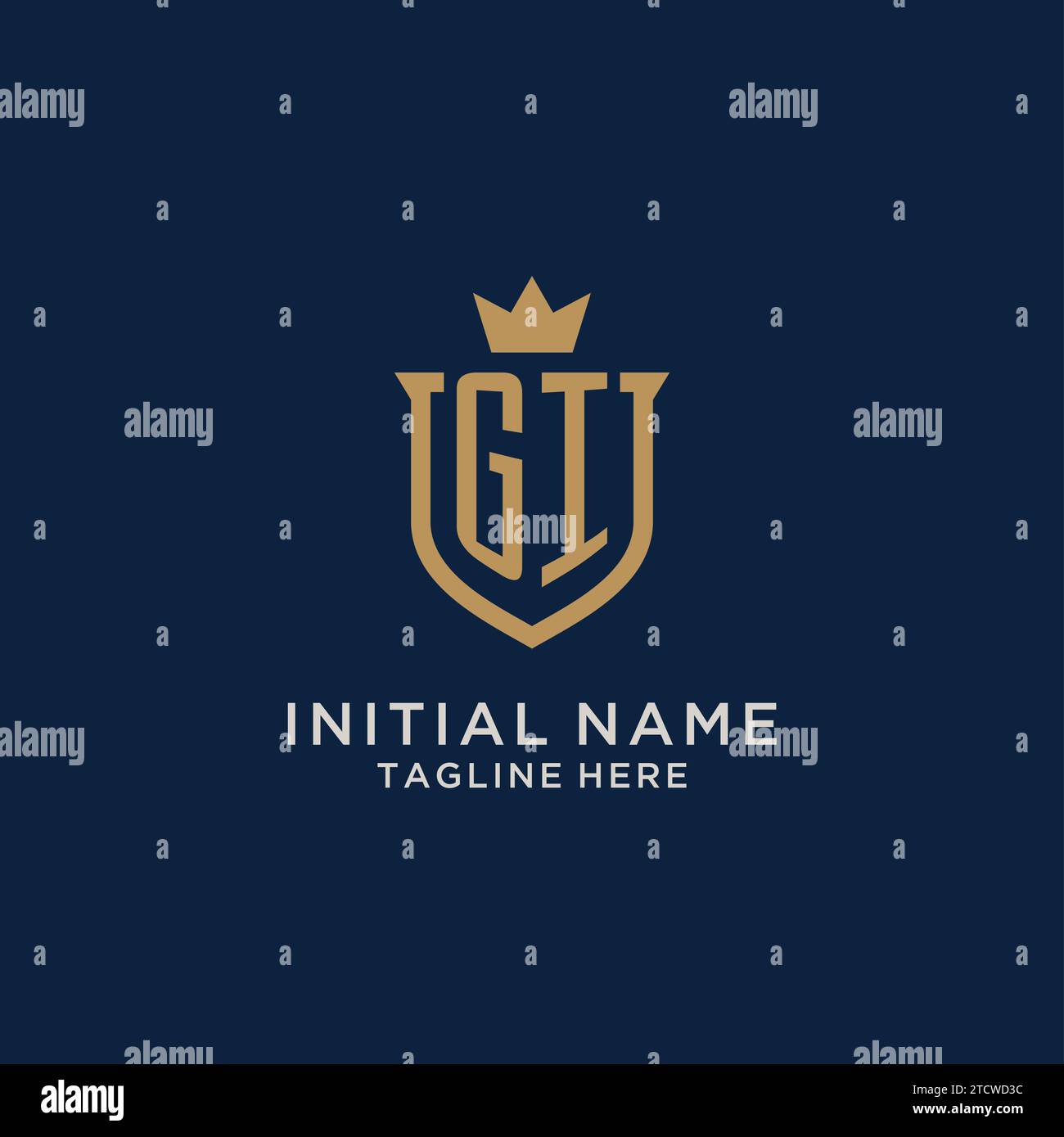 GI initial shield crown logo vector graphic Stock Vector Image & Art ...
