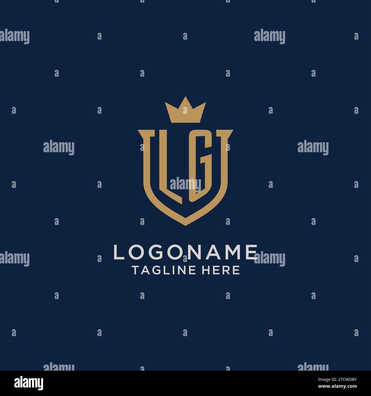 LG initial shield crown logo vector graphic Stock Vector Image & Art - Alamy