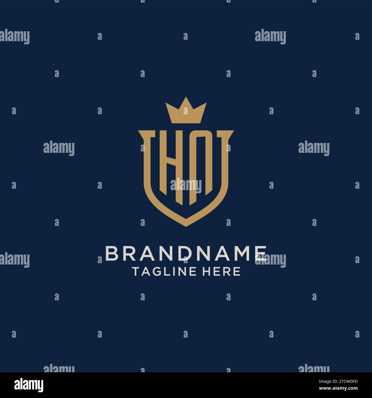 HN initial shield crown logo vector graphic Stock Vector Image & Art ...