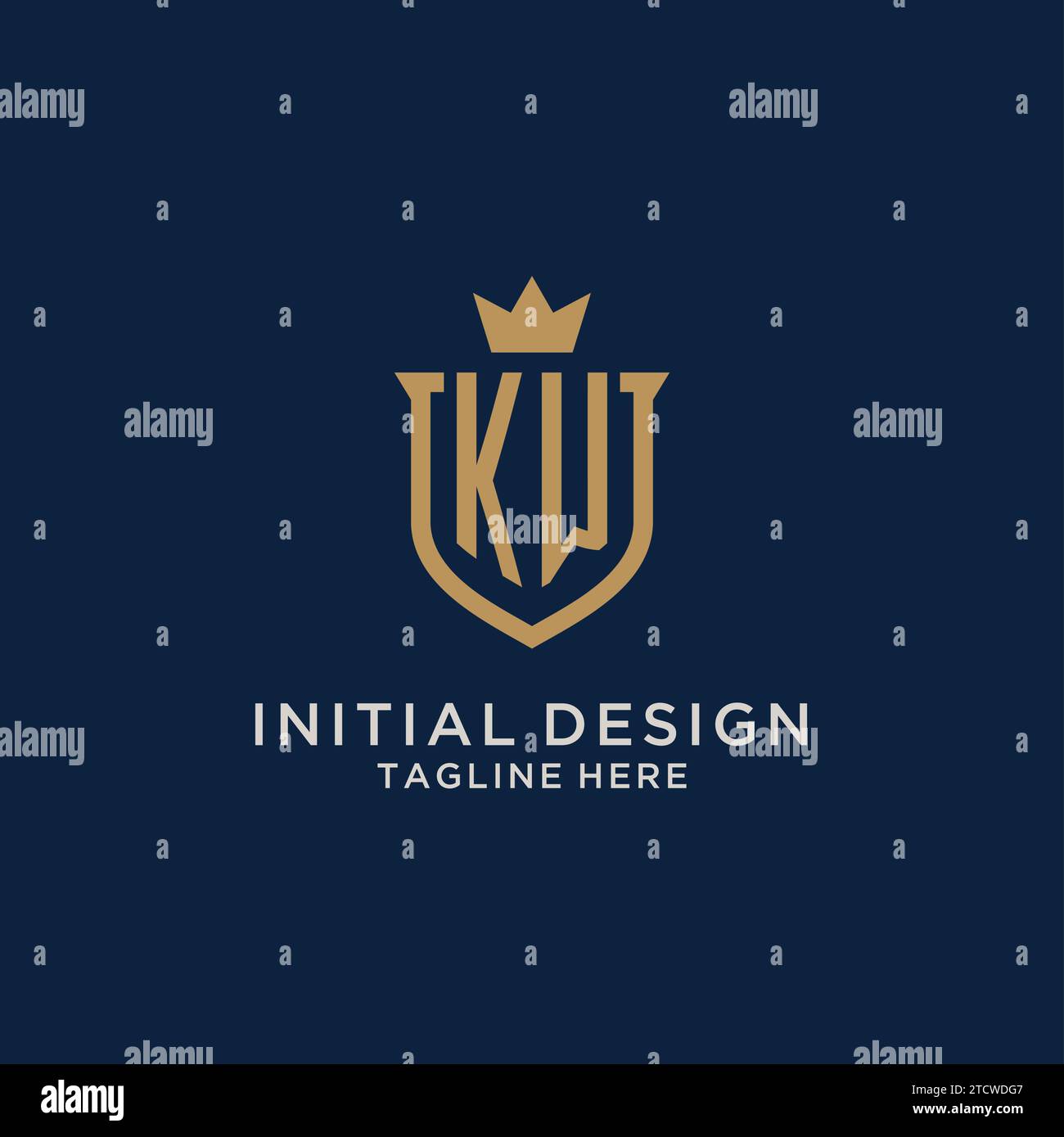 KW initial shield crown logo vector graphic Stock Vector Image & Art ...