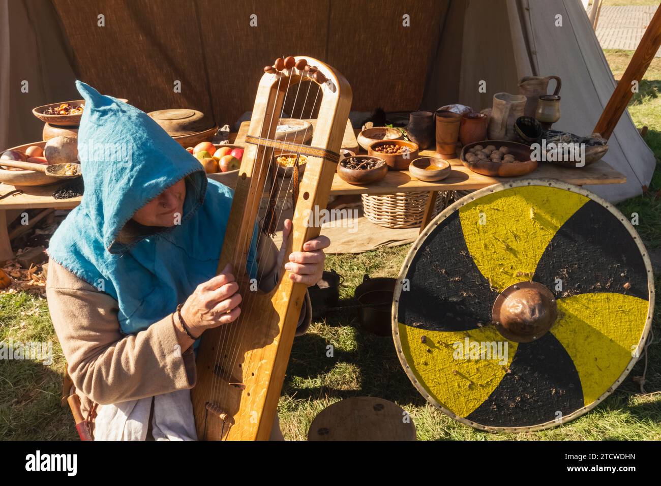 Medieval harp hi-res stock photography and images - Alamy
