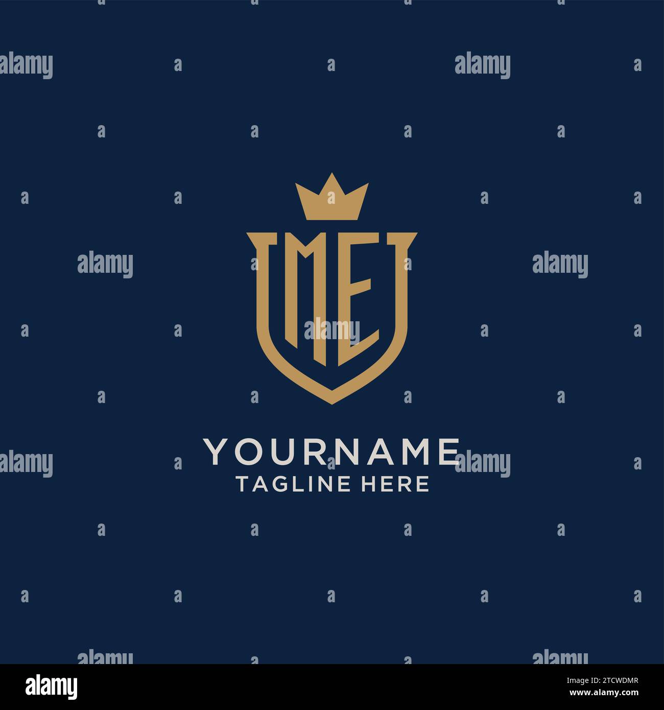 ME initial shield crown logo vector graphic Stock Vector Image & Art ...