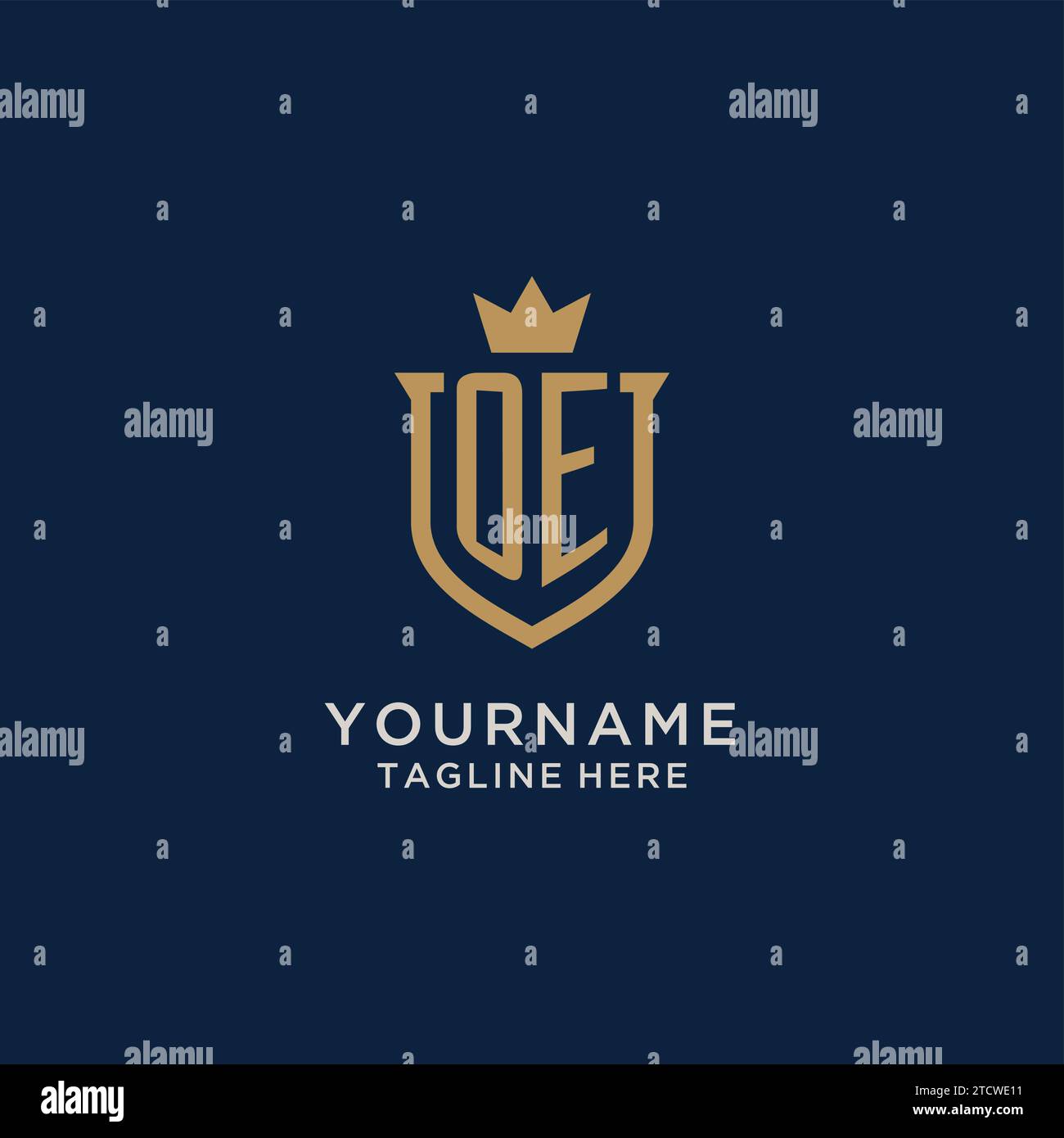 OE initial shield crown logo vector graphic Stock Vector Image & Art ...