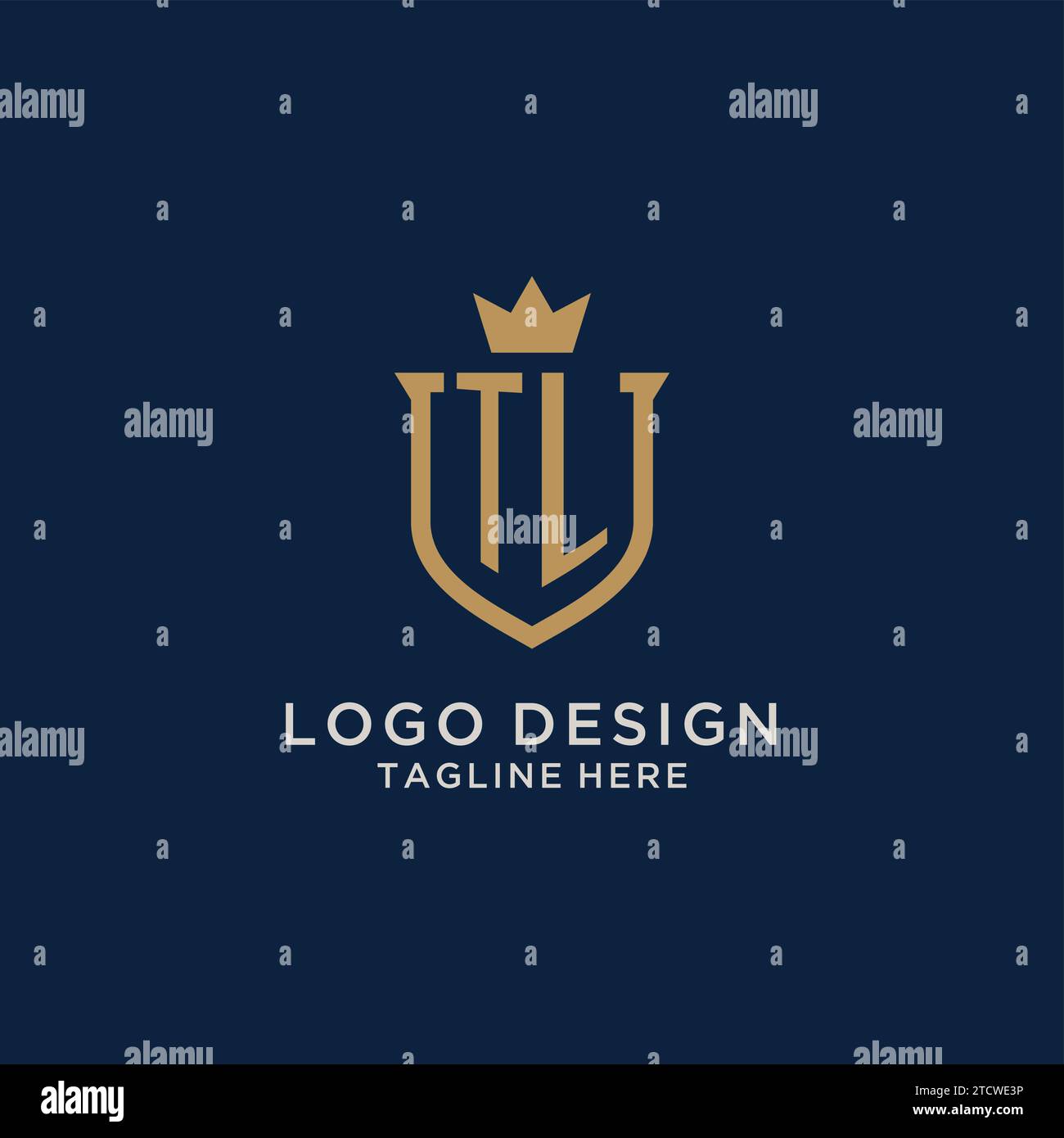 TL initial shield crown logo vector graphic Stock Vector Image & Art ...
