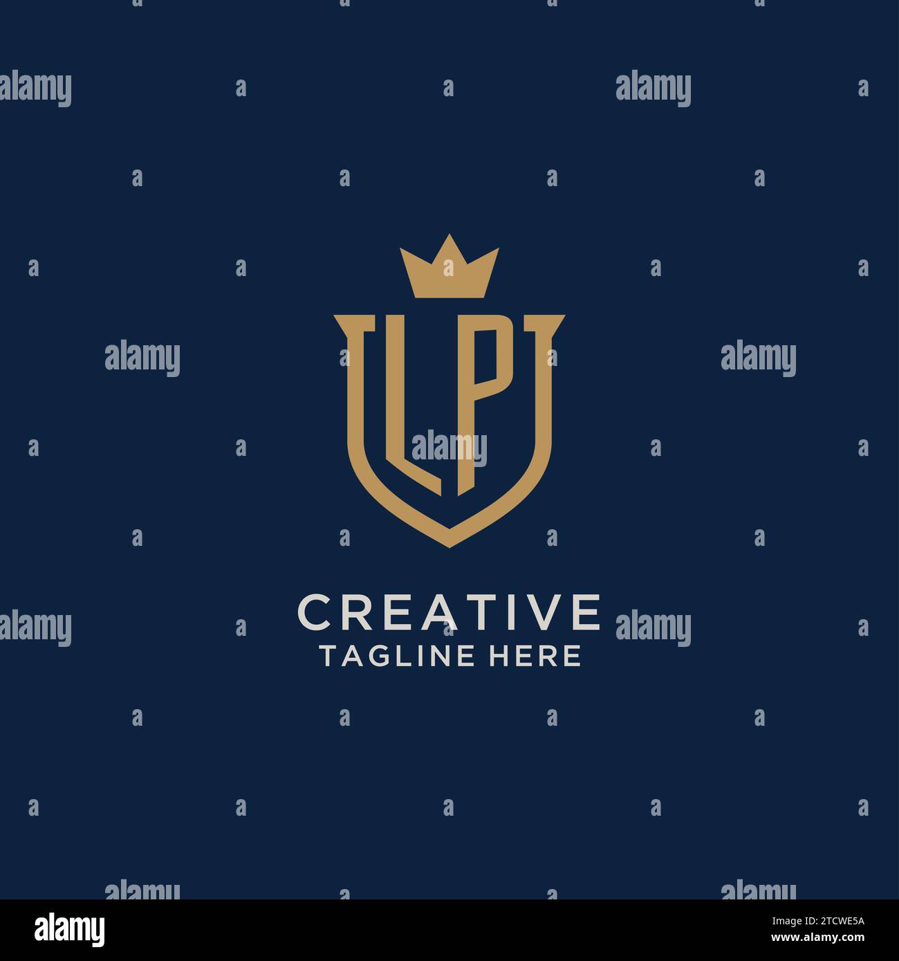LP initial shield crown logo vector graphic Stock Vector Image & Art ...
