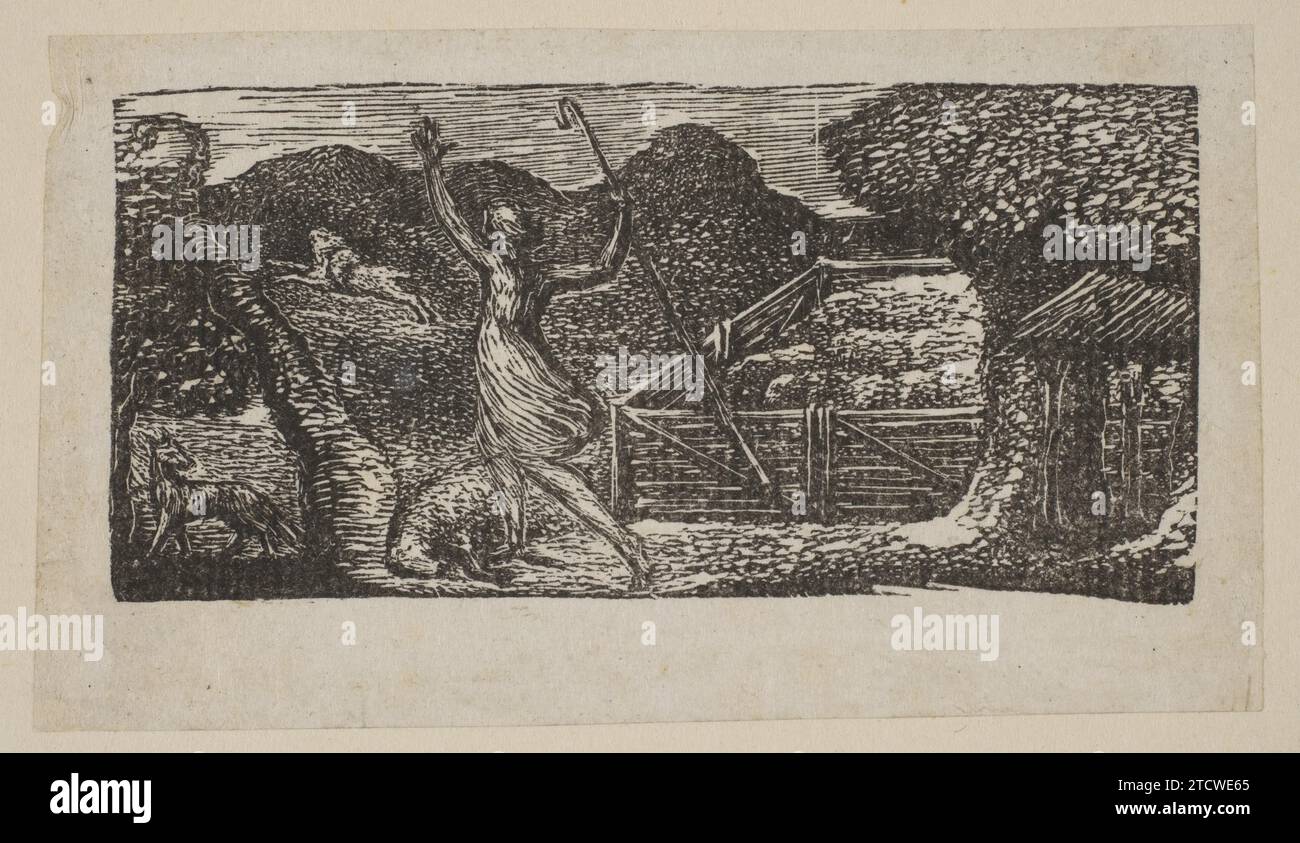Shepherd Chases Away a Wolf, from Thornton's "Pastorals of Virgil" 1931 ...