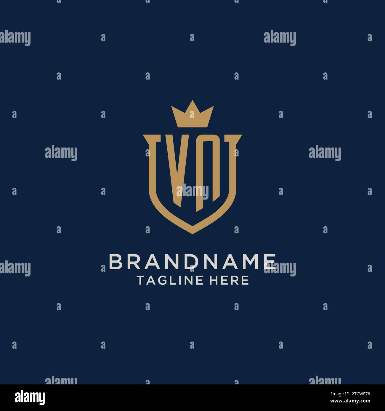 VN initial shield crown logo vector graphic Stock Vector Image & Art ...