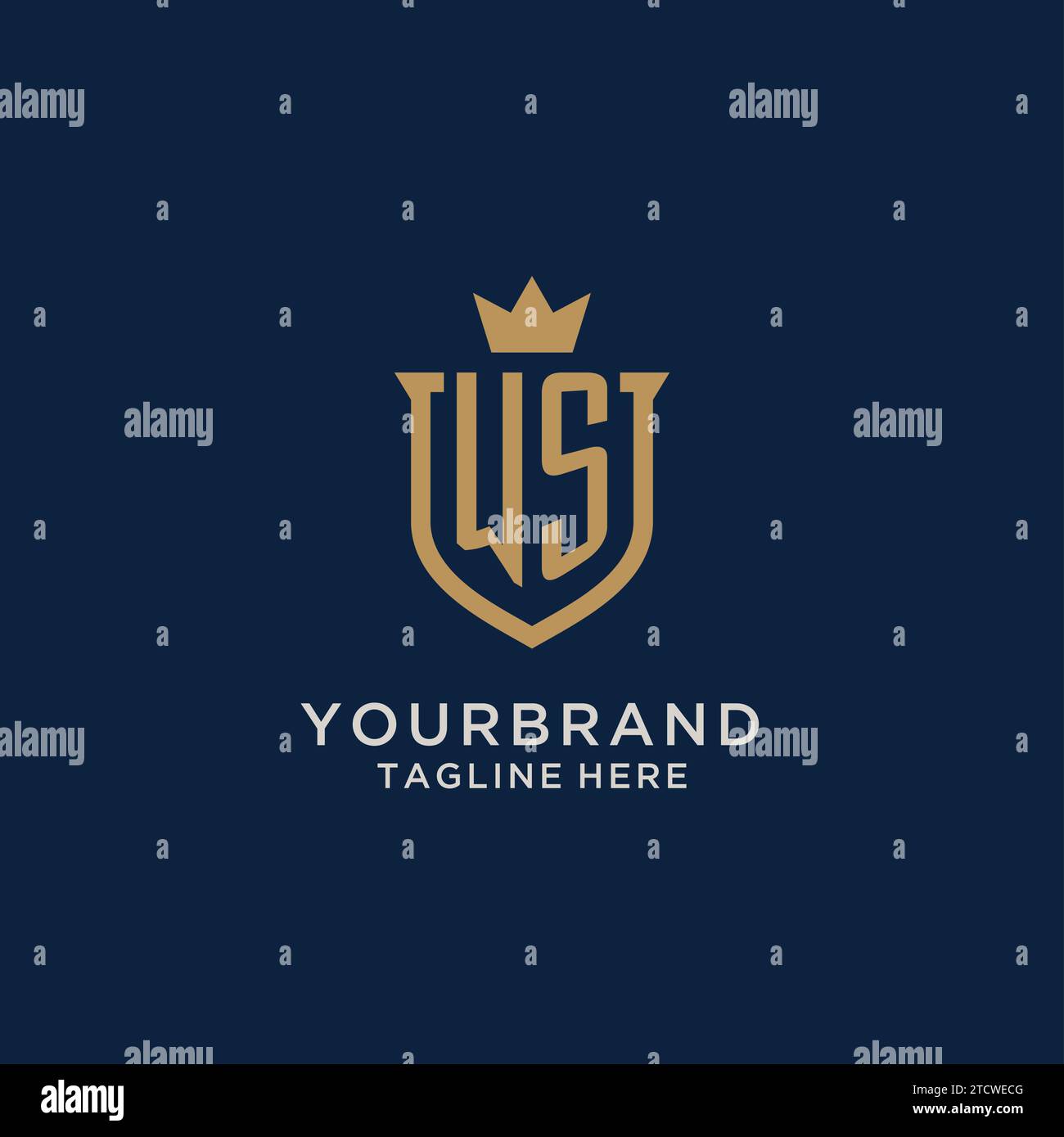 WS initial shield crown logo vector graphic Stock Vector Image & Art ...