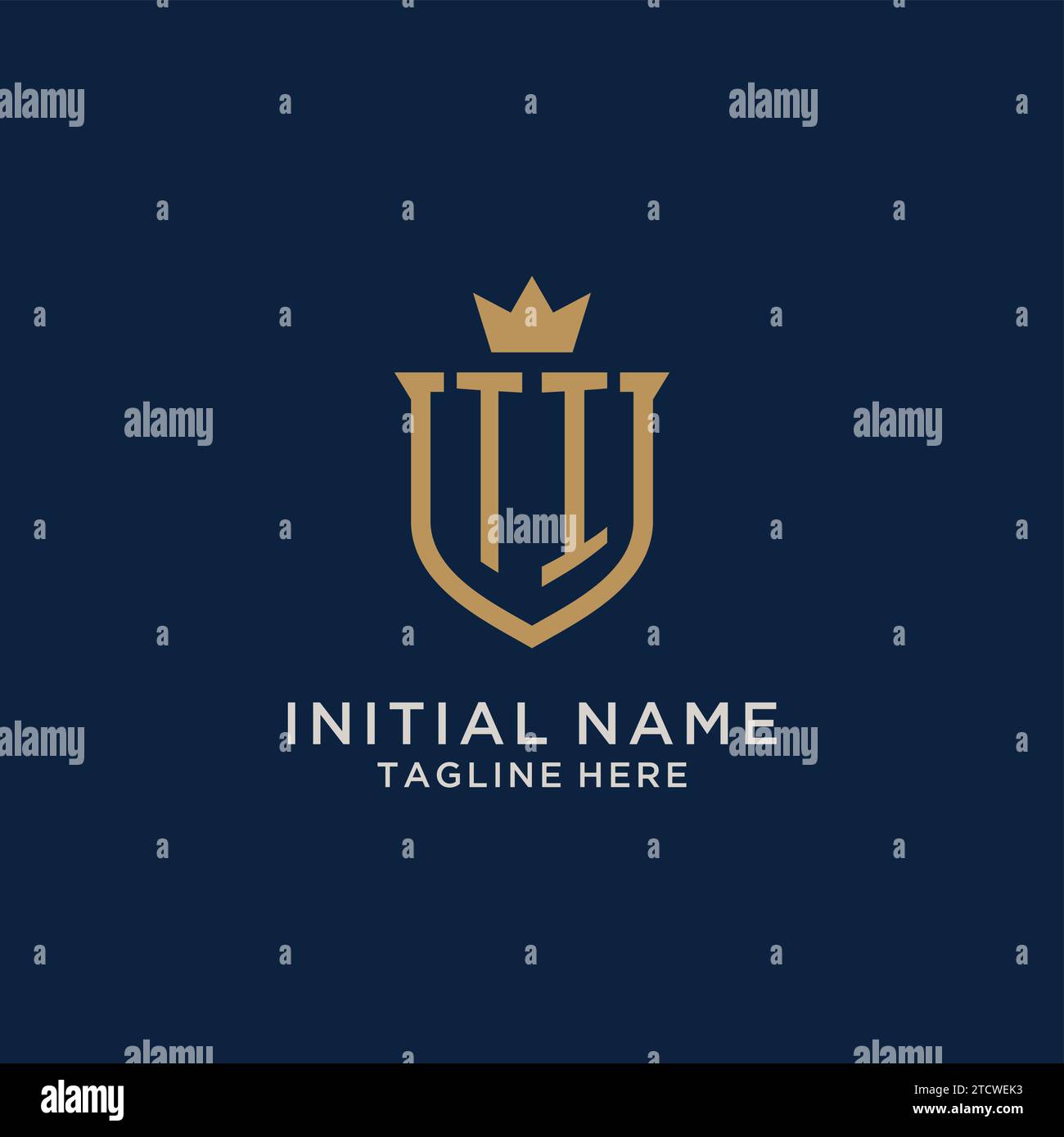 TI initial shield crown logo vector graphic Stock Vector Image & Art - Alamy