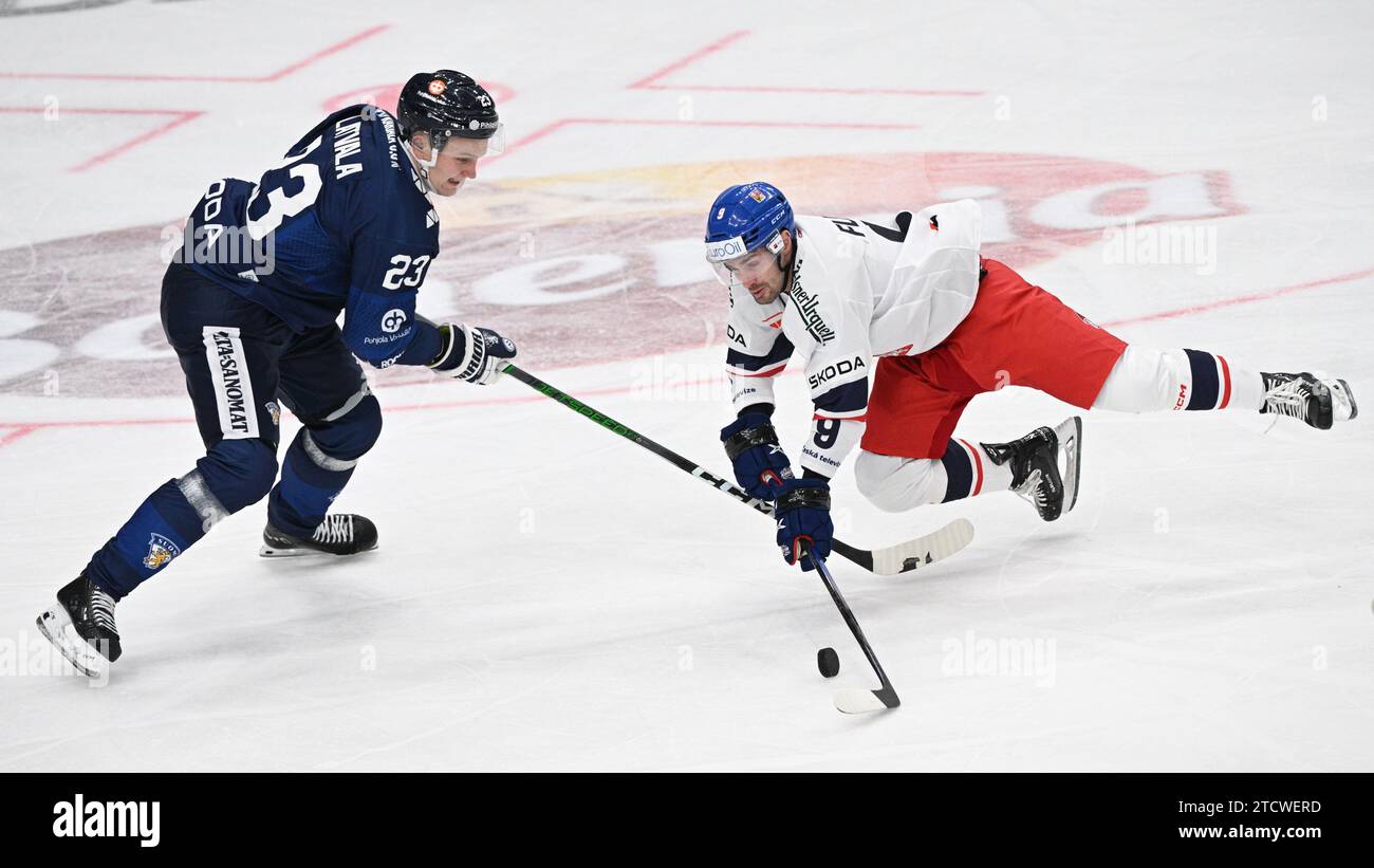 Prague, Czech Republic. 14th Dec, 2023. Otto Latvala of Finland, left ...
