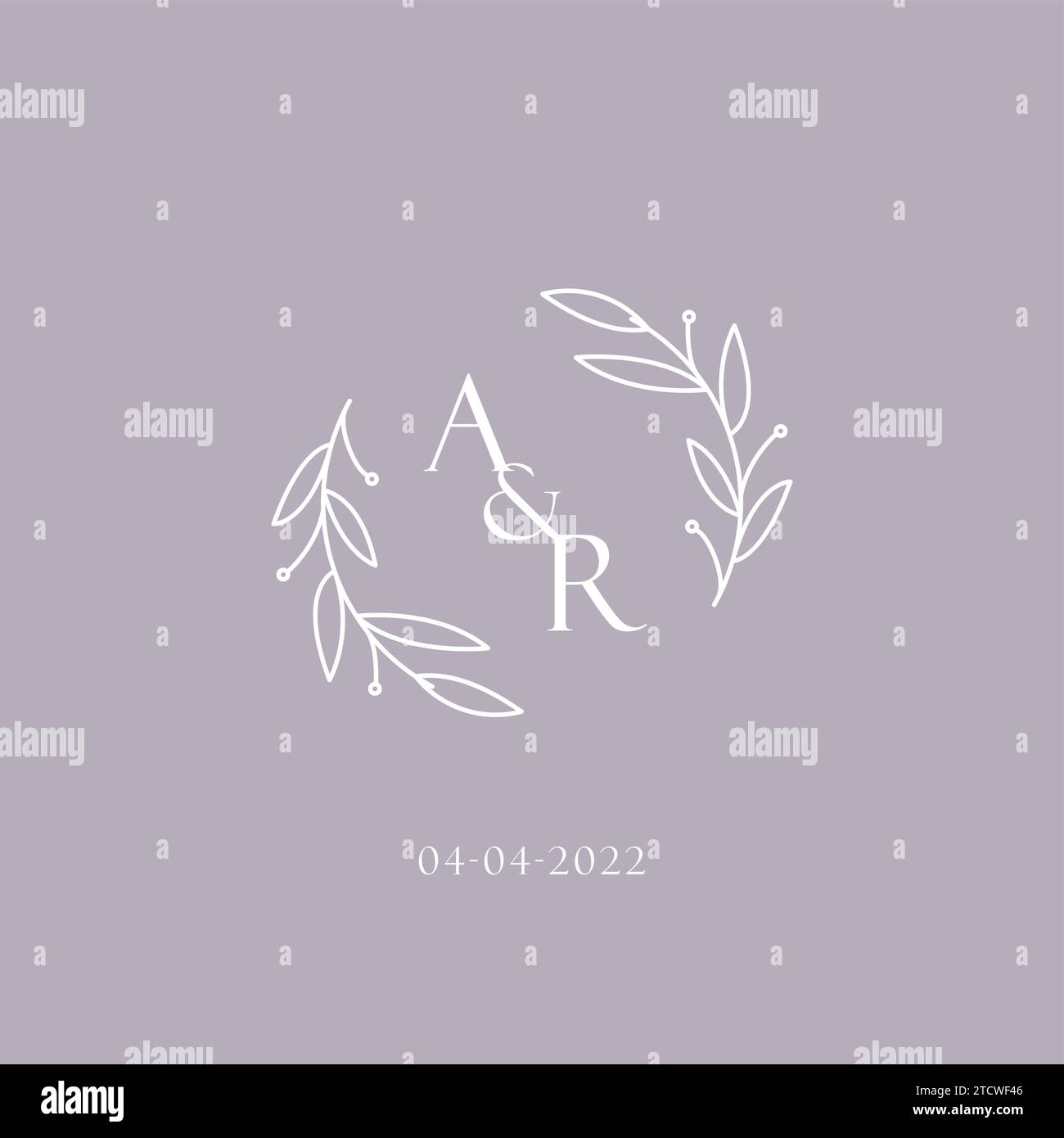 Initials AR wedding monogram logo inspiration vector graphic Stock ...