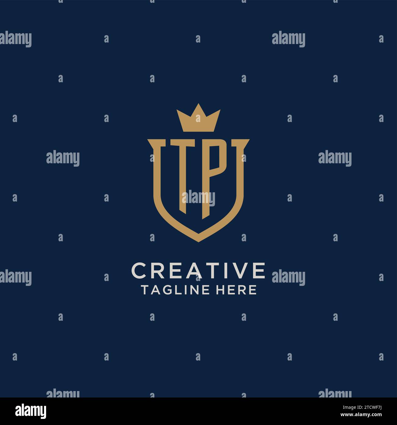 TP initial shield crown logo vector graphic Stock Vector Image & Art ...