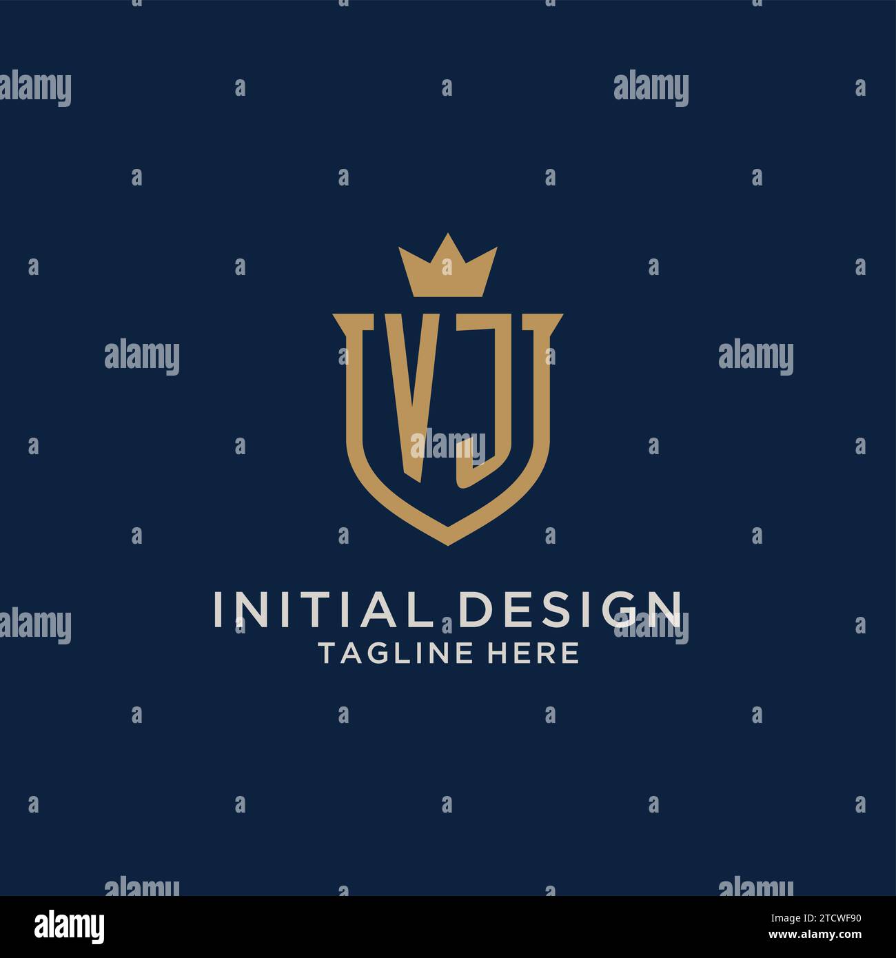 VJ initial shield crown logo vector graphic Stock Vector Image & Art - Alamy