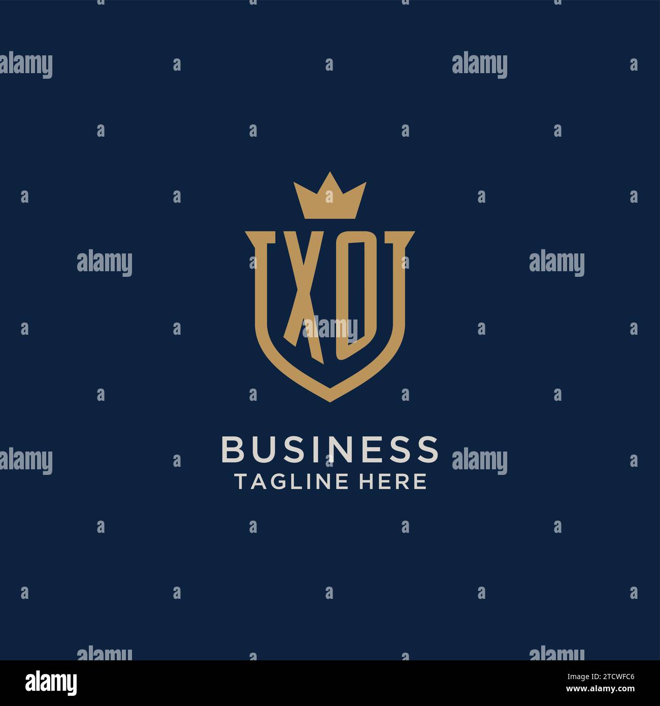 XO initial shield crown logo vector graphic Stock Vector Image & Art ...