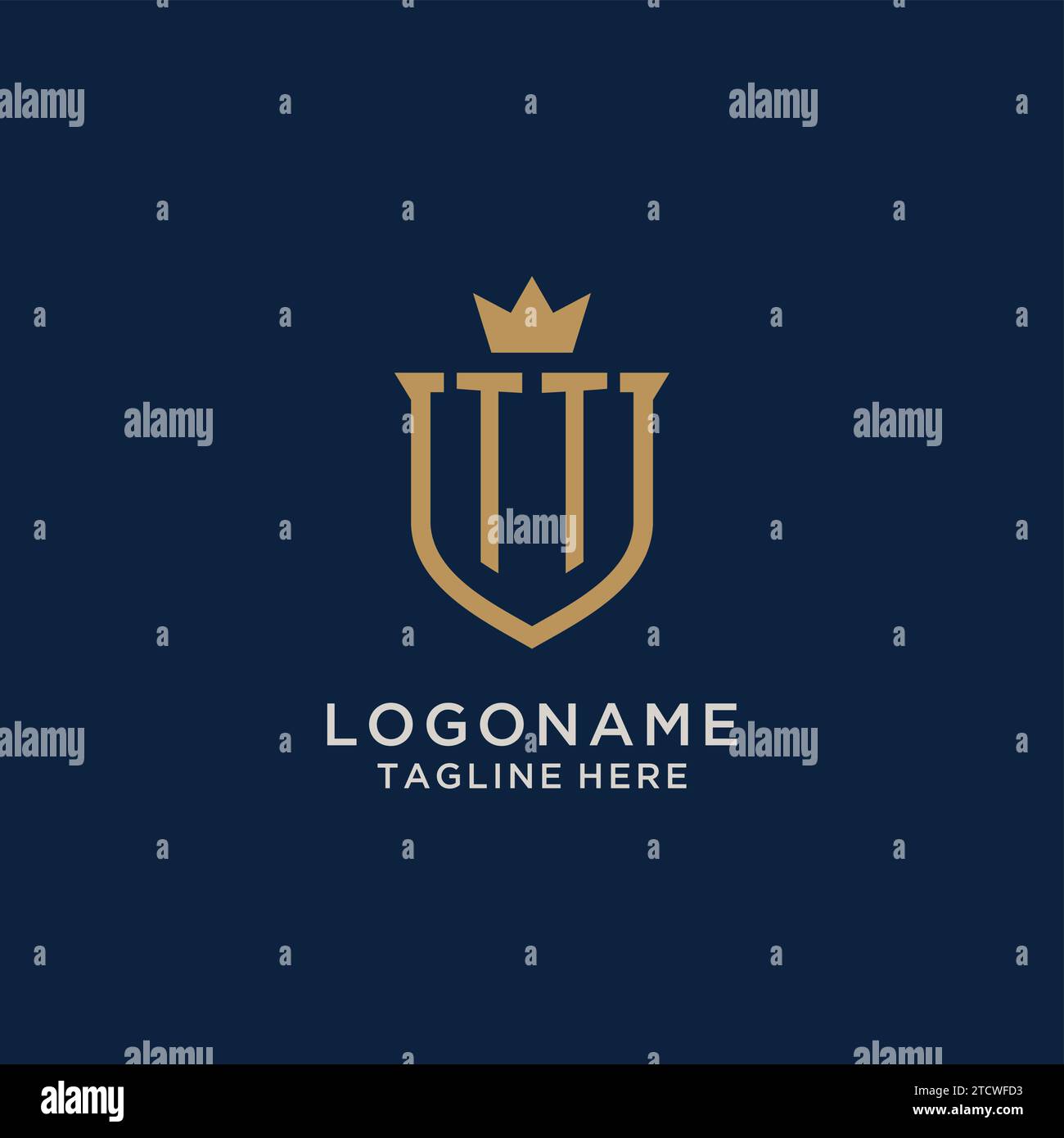 TT initial shield crown logo vector graphic Stock Vector Image & Art - Alamy
