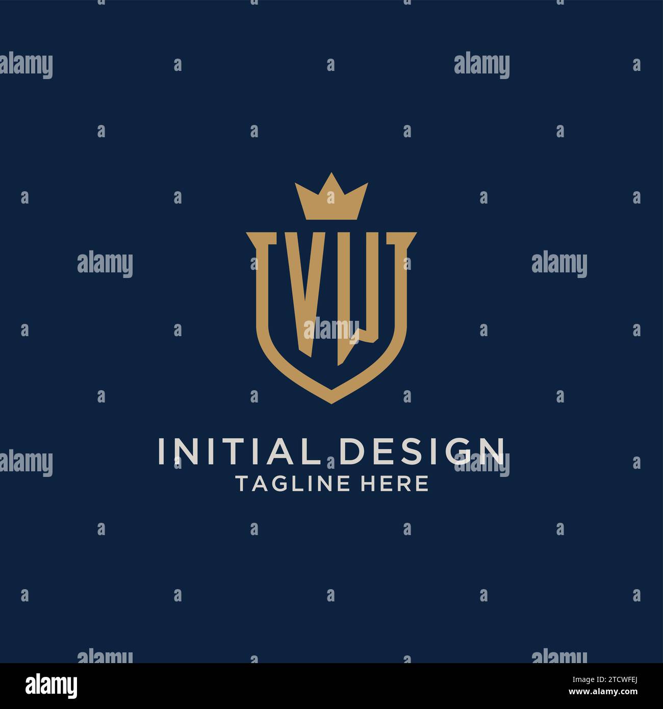 VW initial shield crown logo vector graphic Stock Vector Image & Art ...