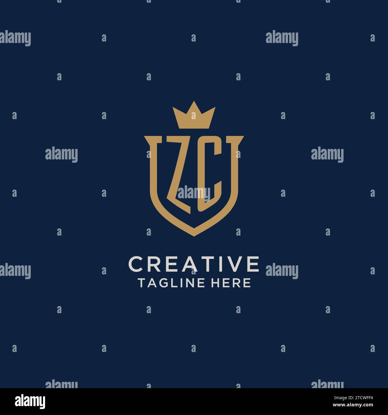ZC initial shield crown logo vector graphic Stock Vector Image & Art - Alamy