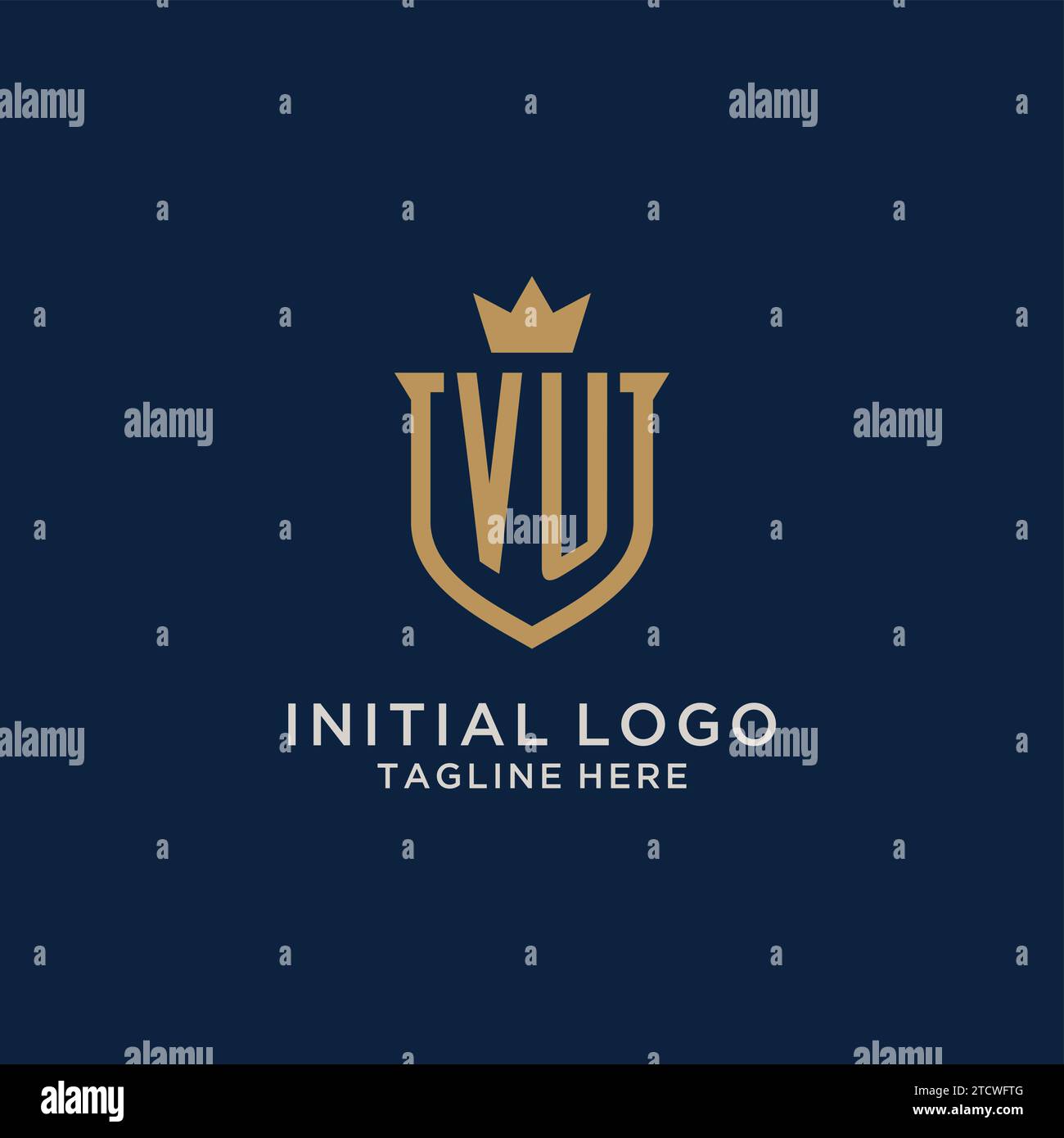 VU initial shield crown logo vector graphic Stock Vector Image & Art ...