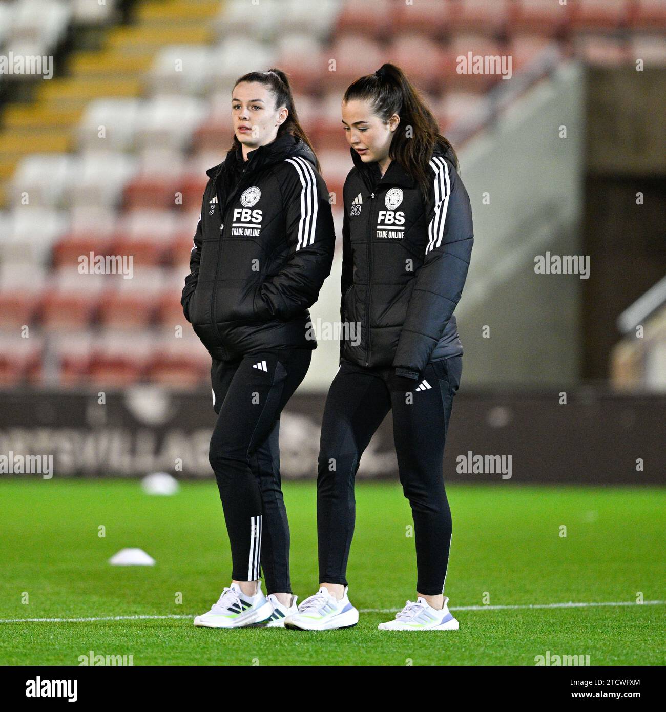 Leigh, UK. 14th Dec, 2023. Sam Tierney 3# of Leicester City Women ...