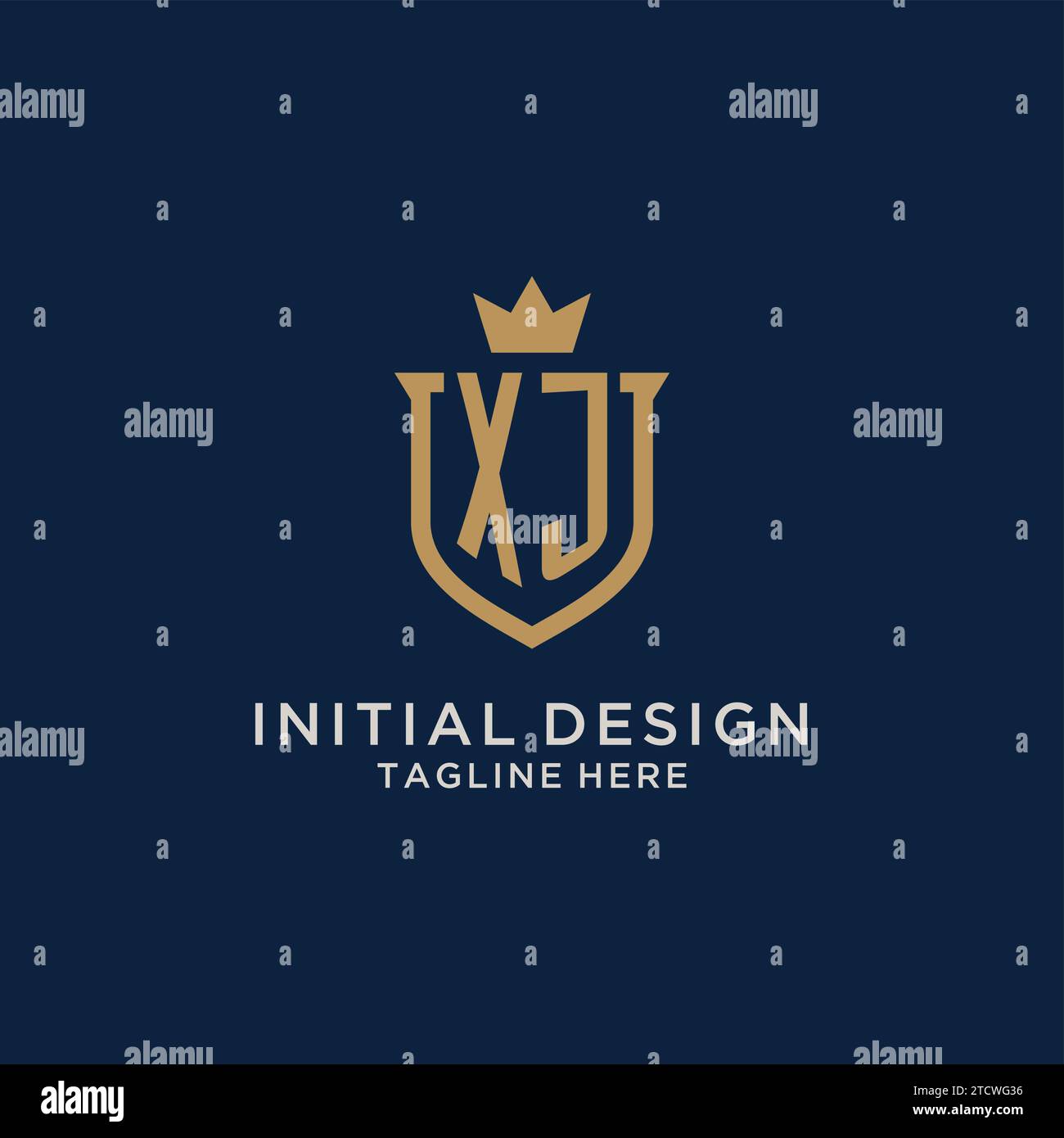 XJ initial shield crown logo vector graphic Stock Vector Image & Art - Alamy