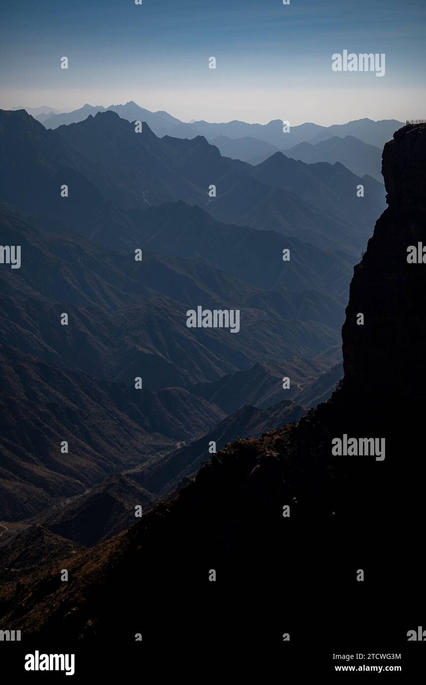The Asir Mountains from the Habala (Al-Habalah) viewpoint, one of the ...