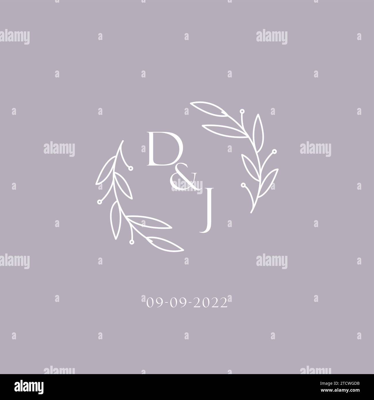 Initials DJ wedding monogram logo inspiration vector graphic Stock ...