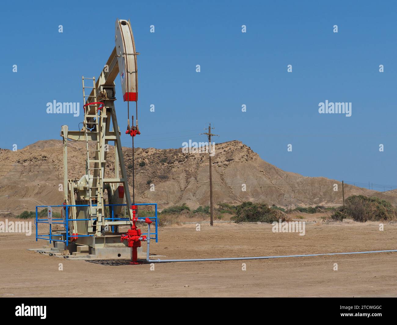 Oil well and pump operating to supply crude oil to the the New Talara ...