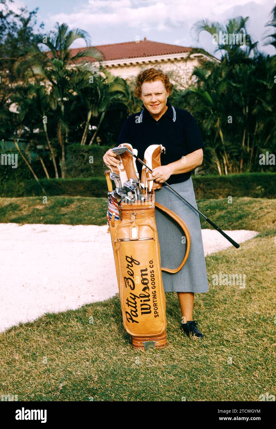 FL - FEBRUARY, 1956: Patty Berg (1918-2006) of the United States and a ...