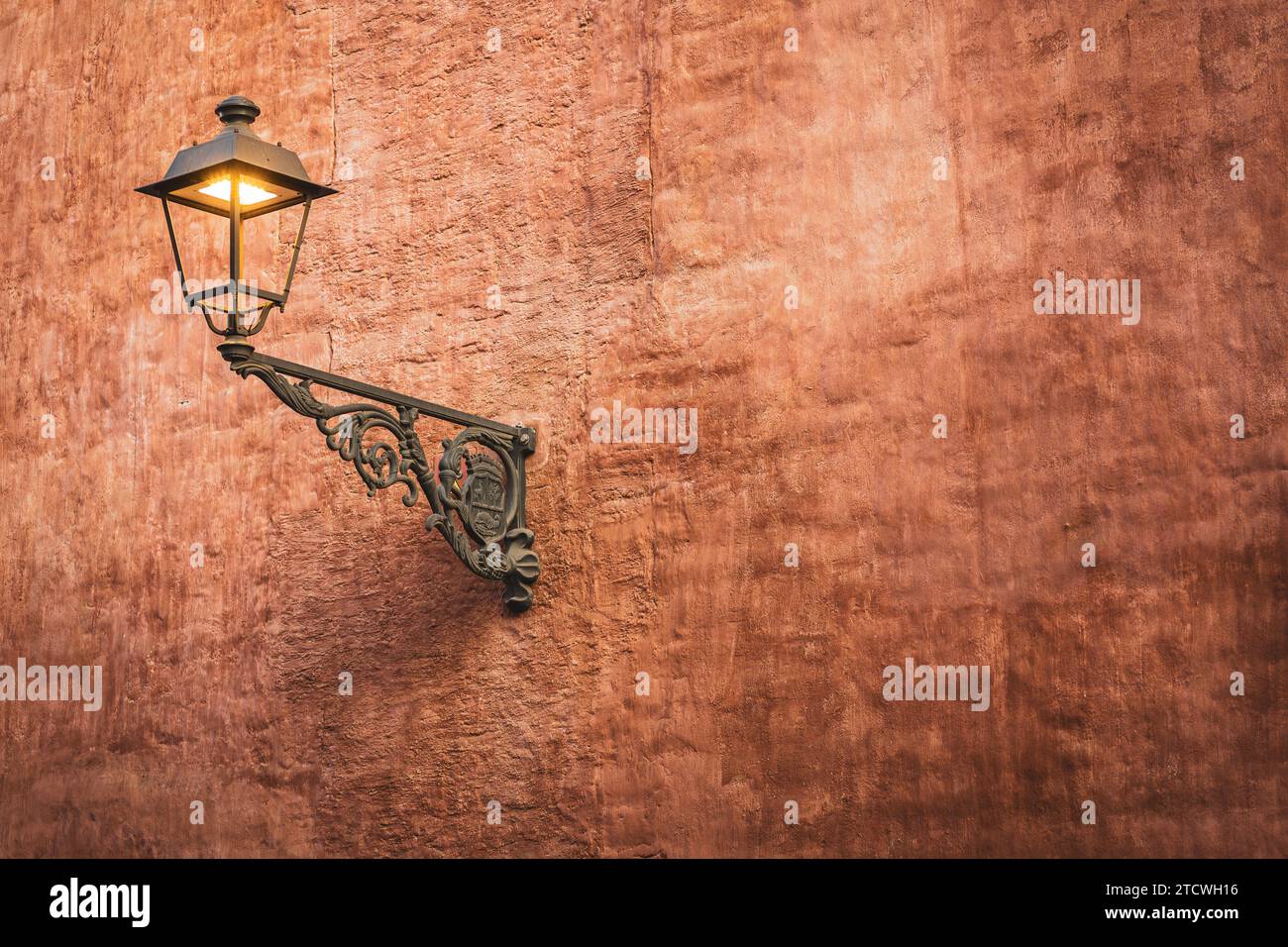 Classic street lamp with new LED's, historical city enter, Lima, Peru ...