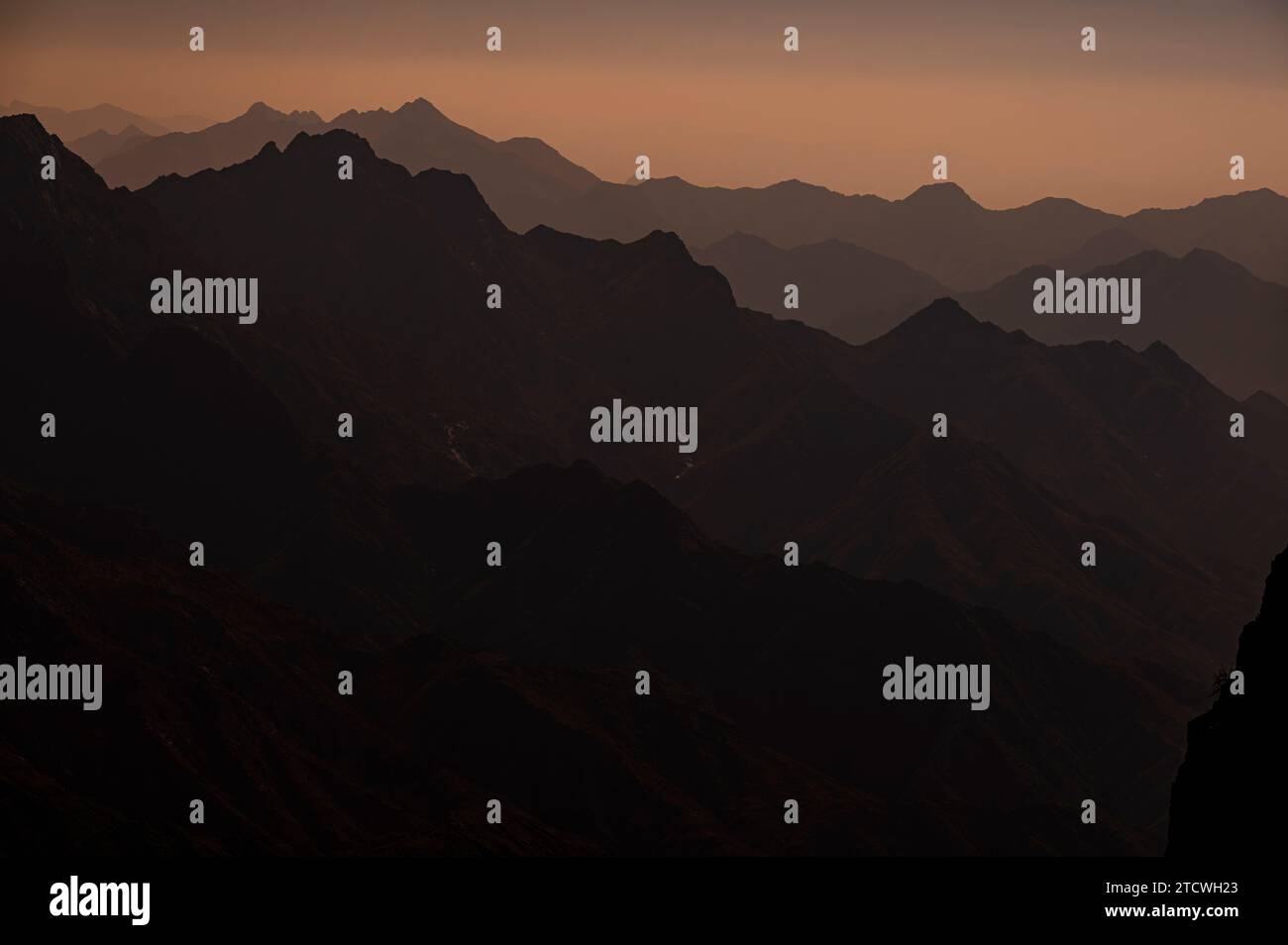 The Asir Mountains from the Habala (Al-Habalah) viewpoint, one of the ...