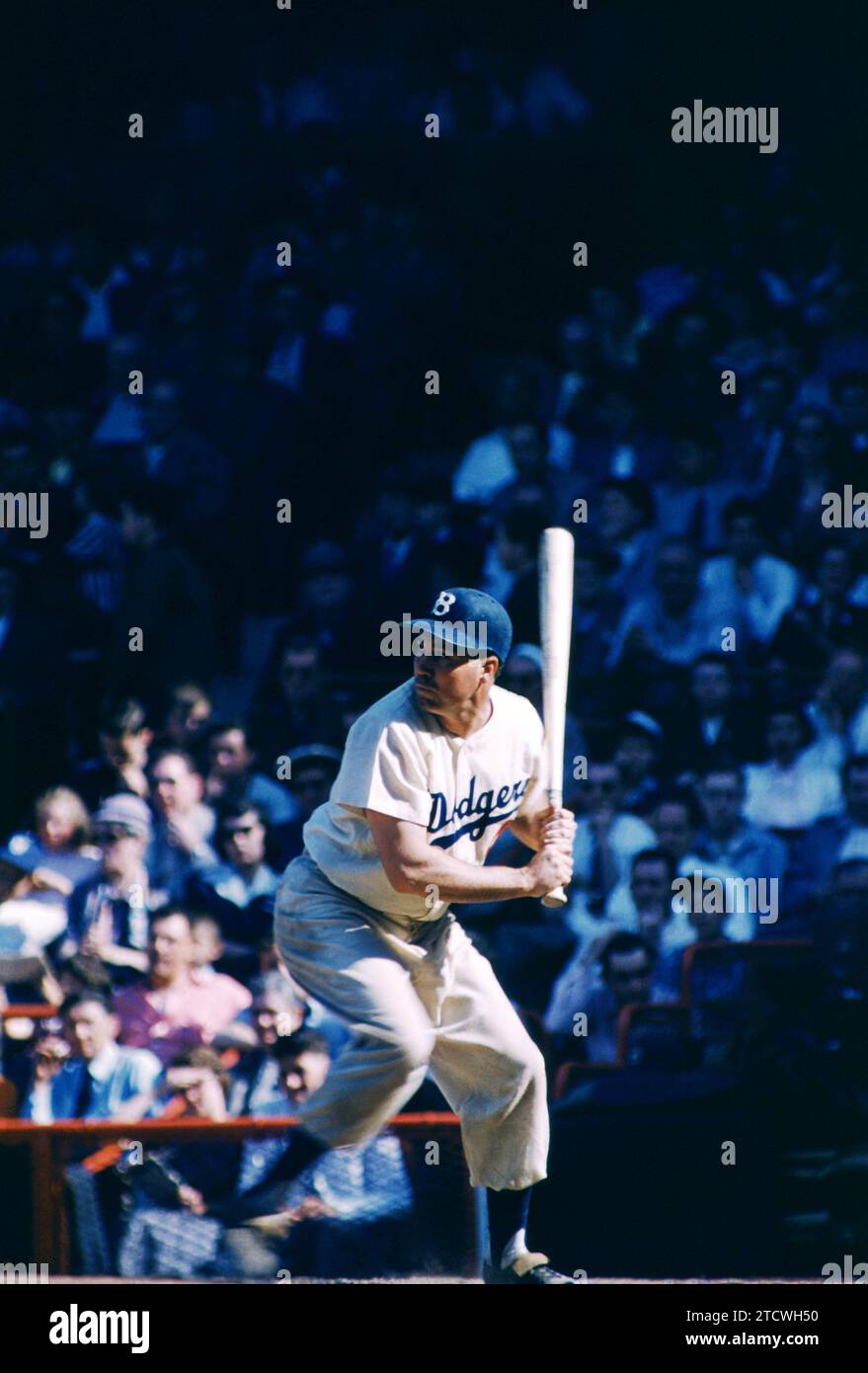 BROOKLYN, NY - MAY 22: Duke Snider #4 of the Brooklyn Dodgers bats ...