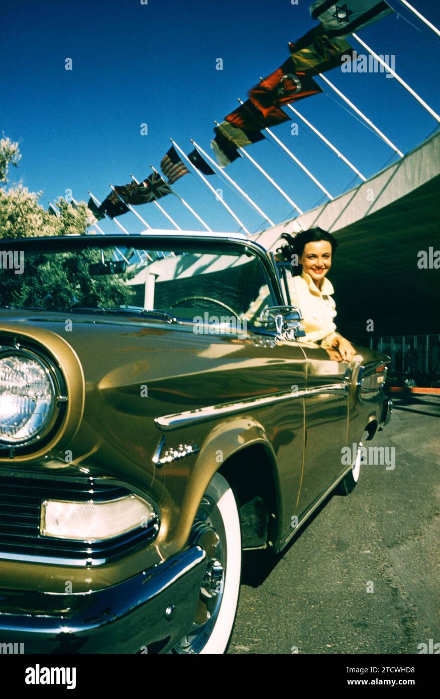 LAS VEGAS, NV - 1958: Actress and model Kitty Dolan poses in a 1958 ...