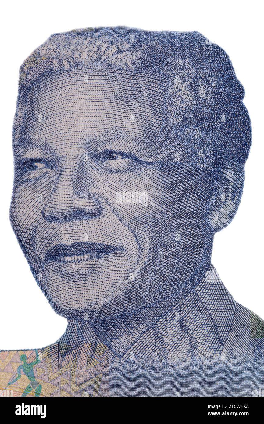Nelson Mandela, Portrait from South Africa Banknotes Stock Photo - Alamy