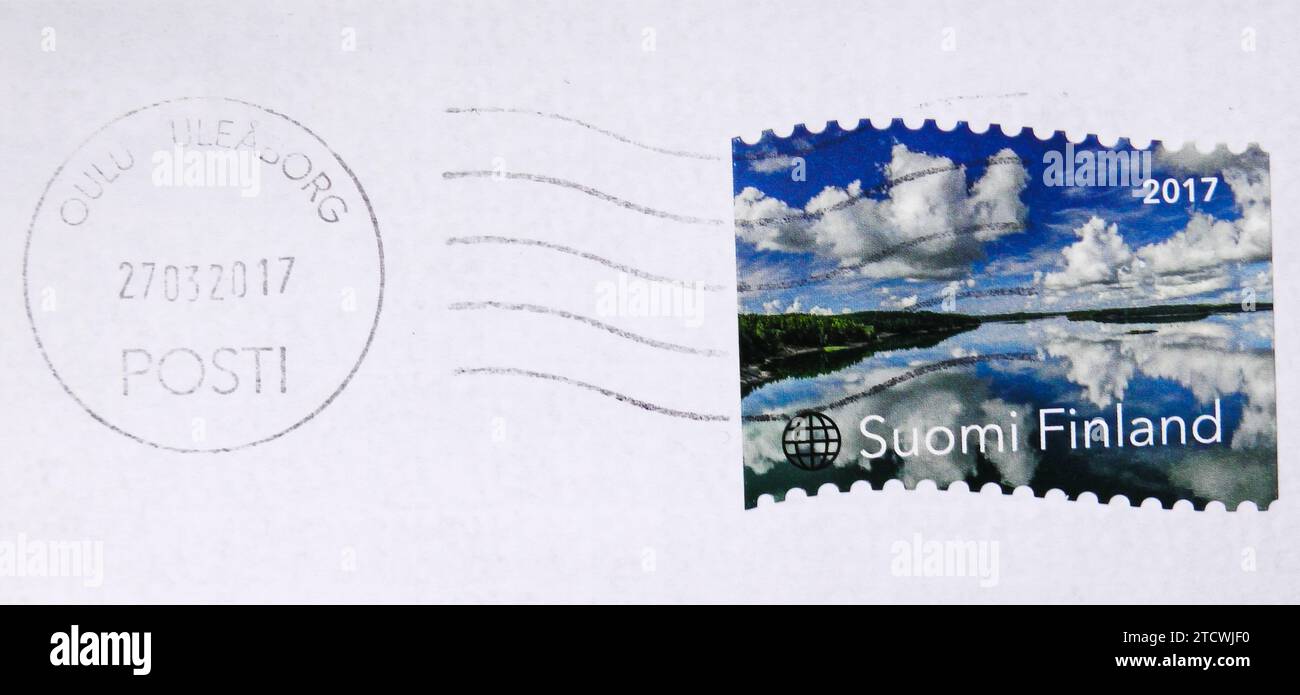 MOSCOW, RUSSIA - NOVEMBER 19, 2023: Postage stamp printed in Finland ...