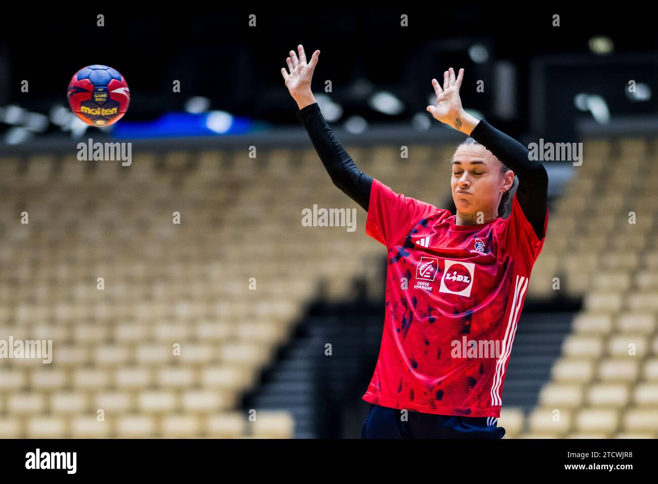 Goalkeeper Laura Glauser of, France. , . at a training session during ...