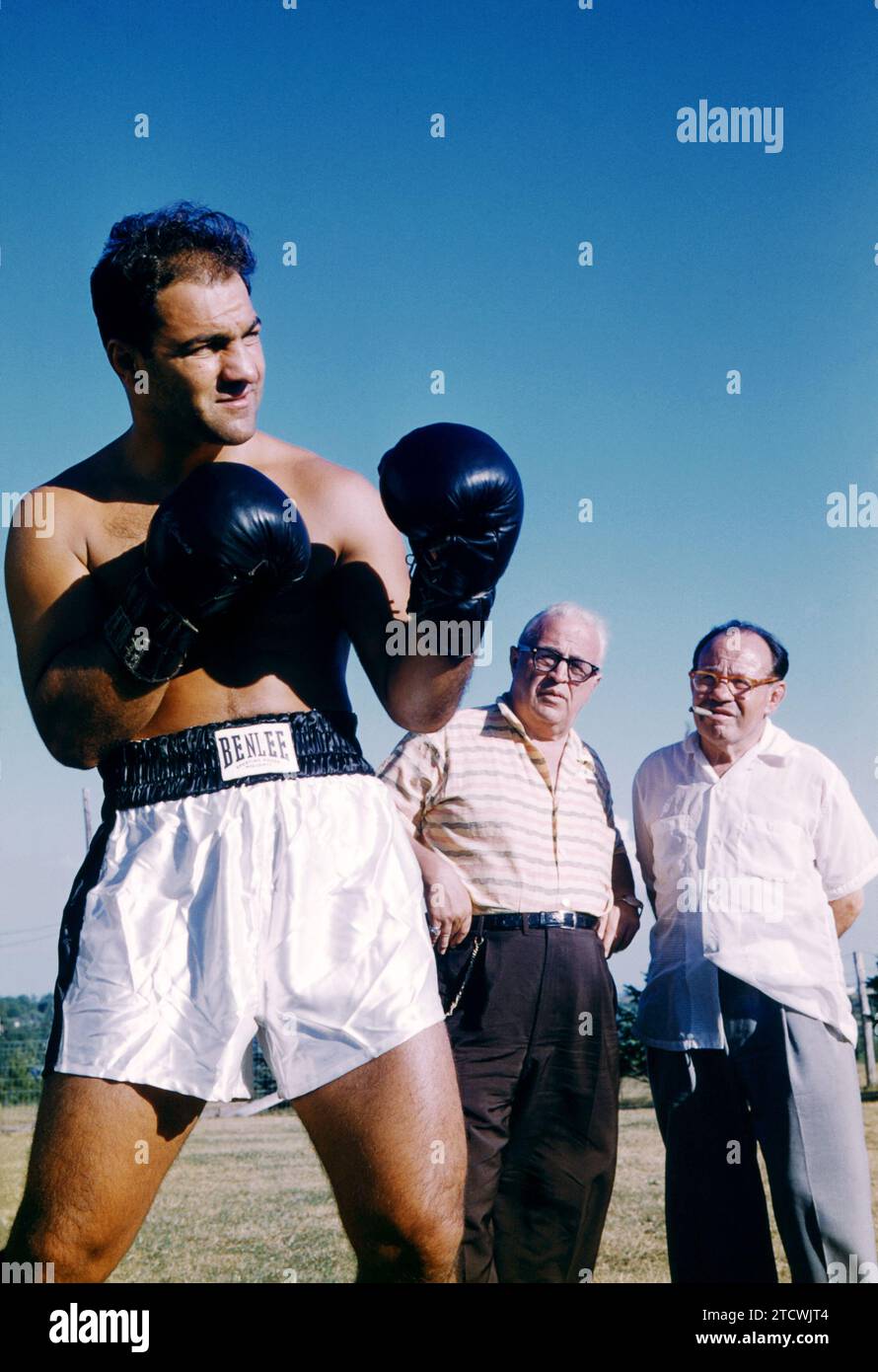 FERNDALE, NY - AUGUST 8: American professional boxer Rocky Marciano ...