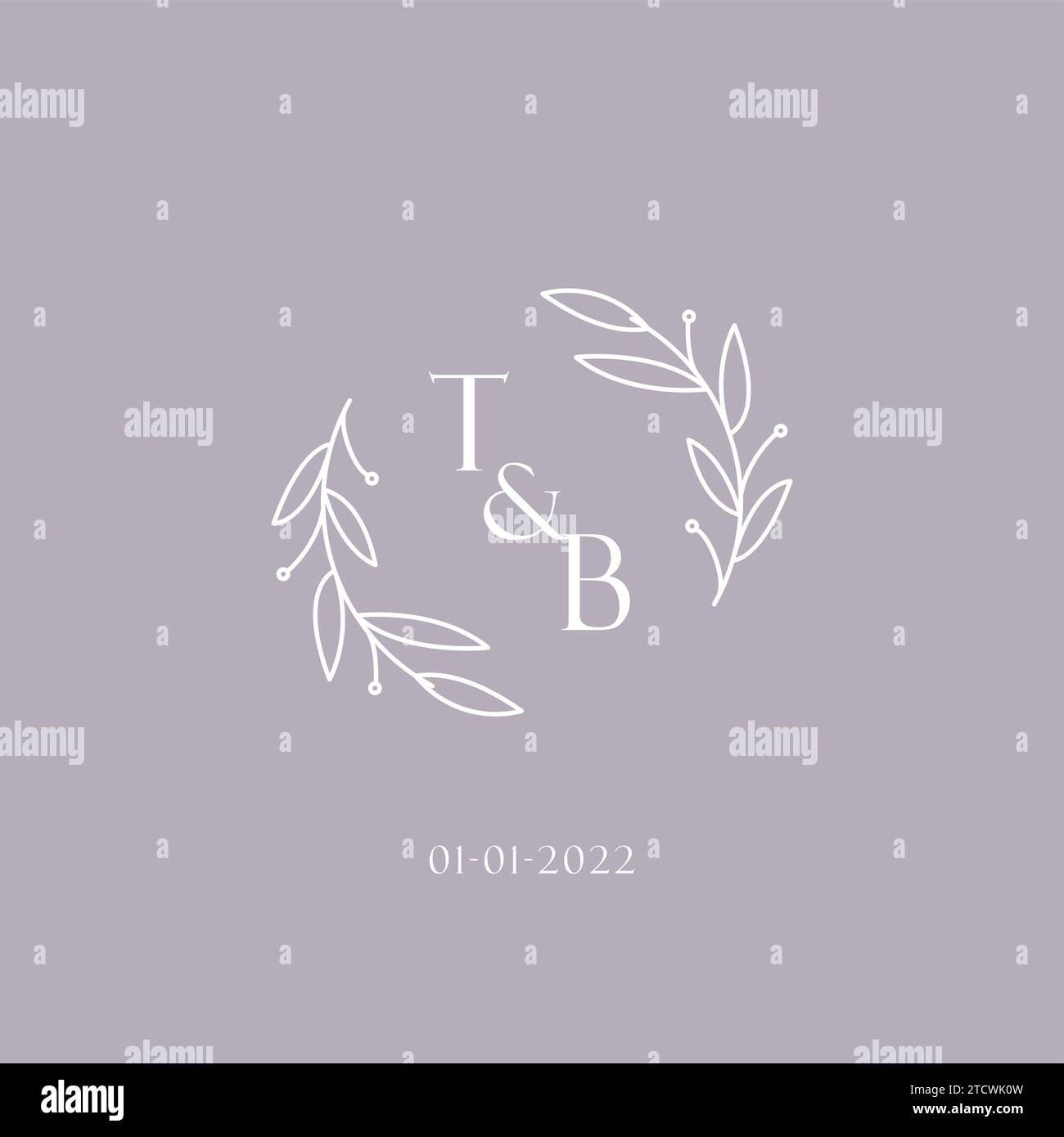 Initials TB wedding monogram logo inspiration vector graphic Stock ...