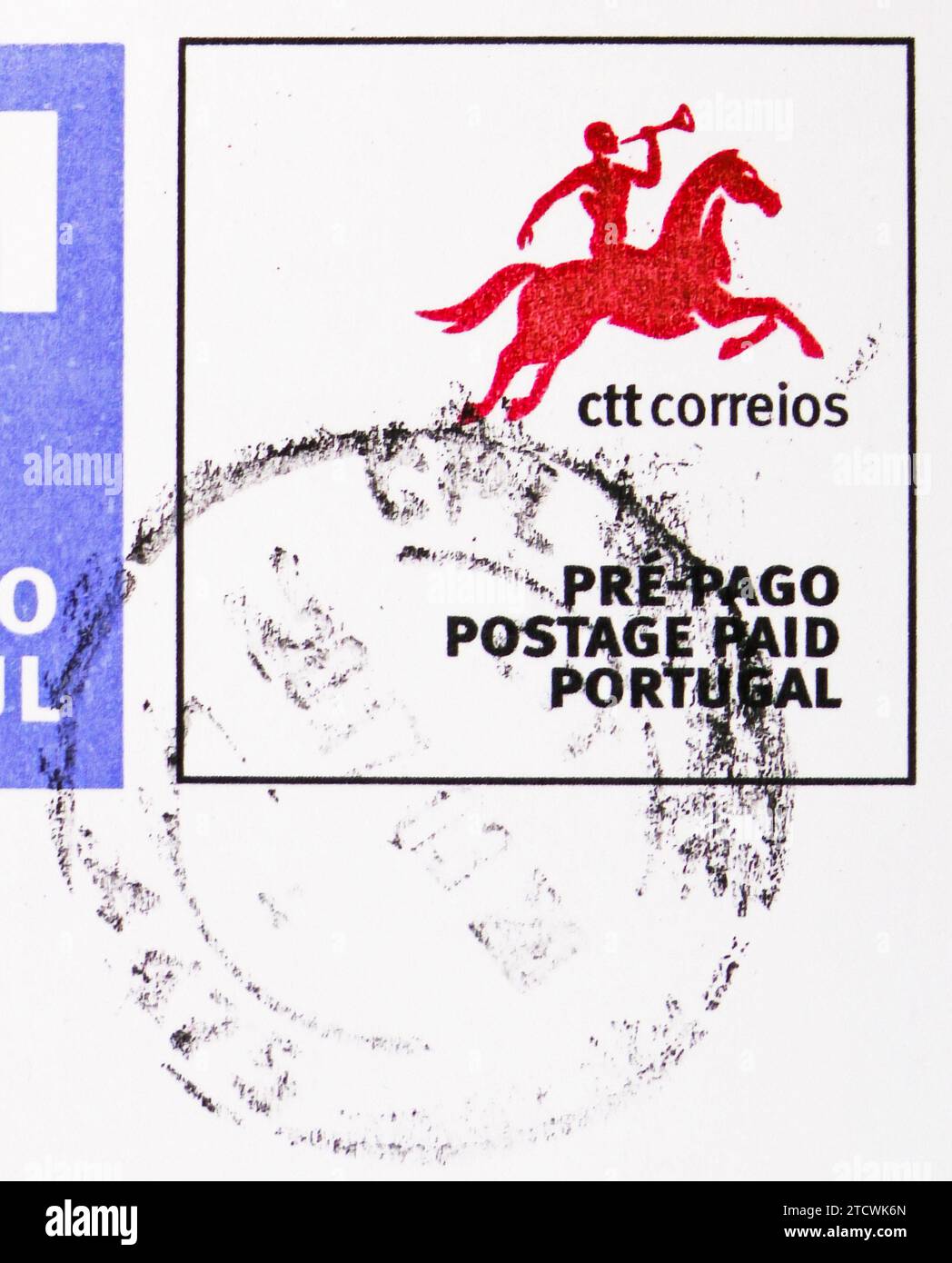 MOSCOW, RUSSIA - NOVEMBER 19, 2023: Postage stamp printed in Portugal ...