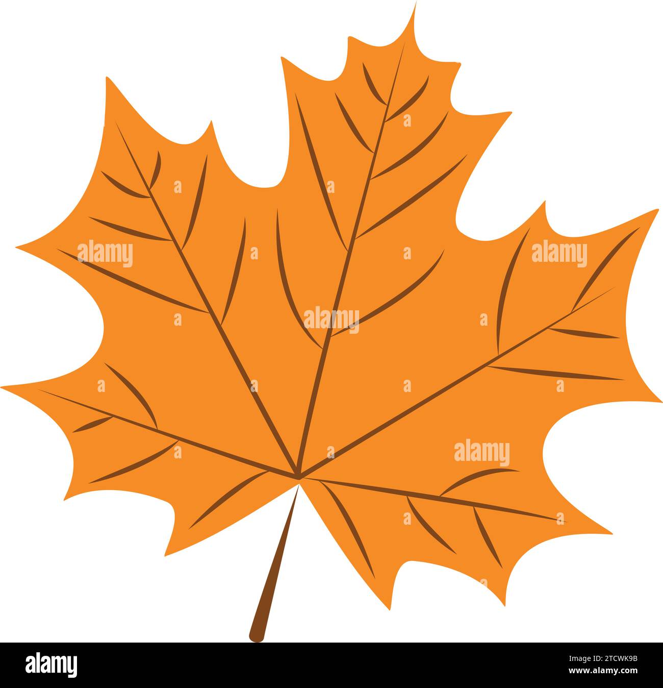 Flat colored autumn leaf icon Vector Stock Vector Image & Art - Alamy